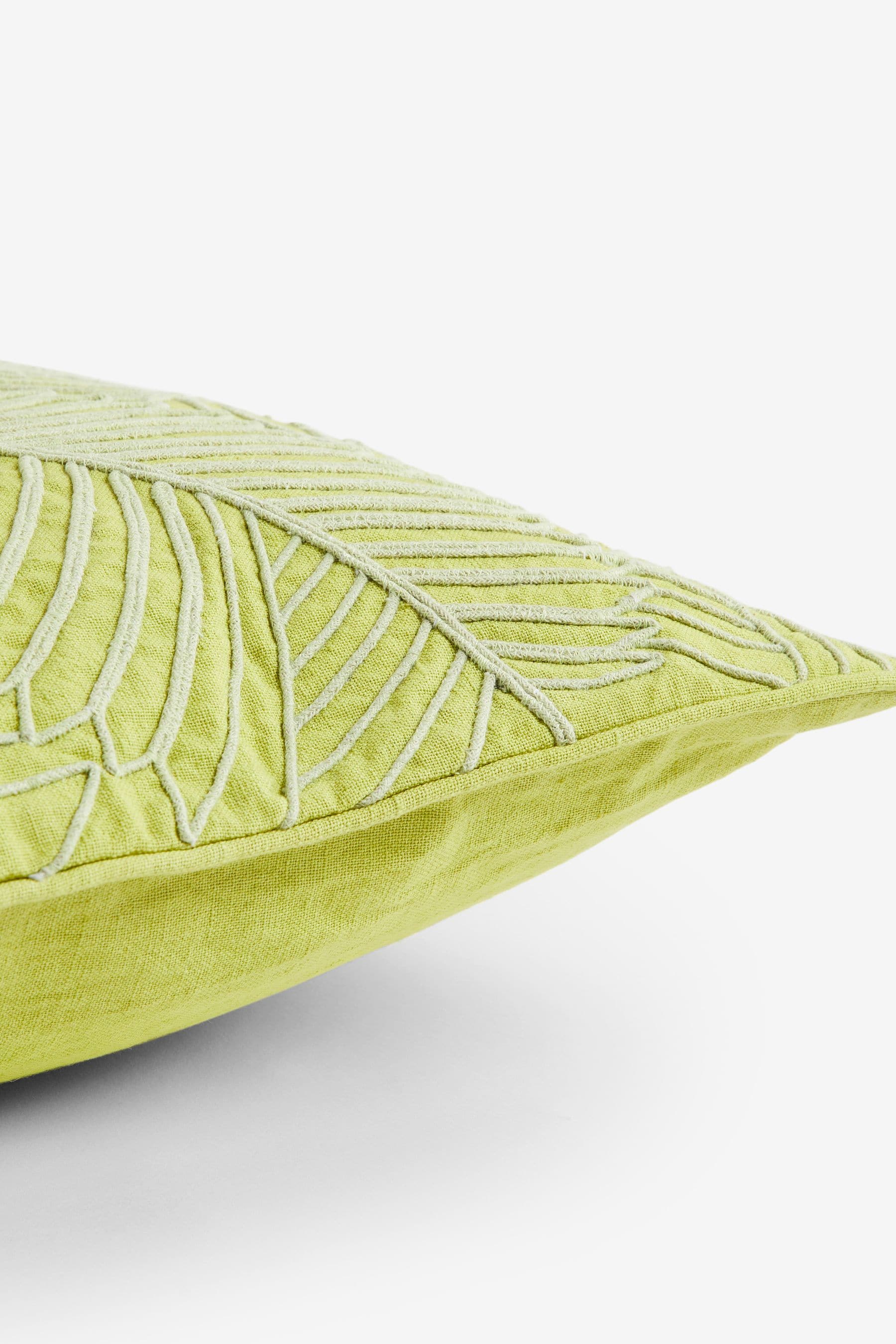 Buy Nina Campbell Green Tree Fern Corded Leaves Cushion from the Next ...