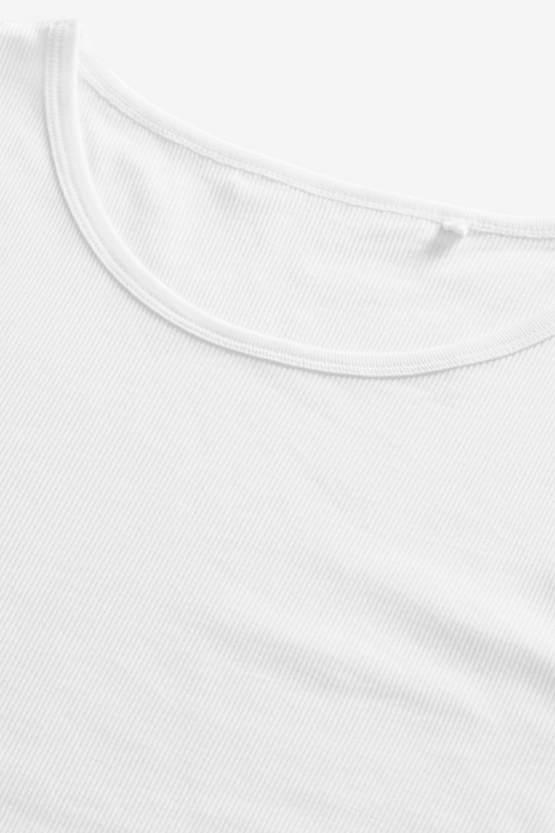 Buy White Ribbed Vests 5 Pack from the Next UK online shop