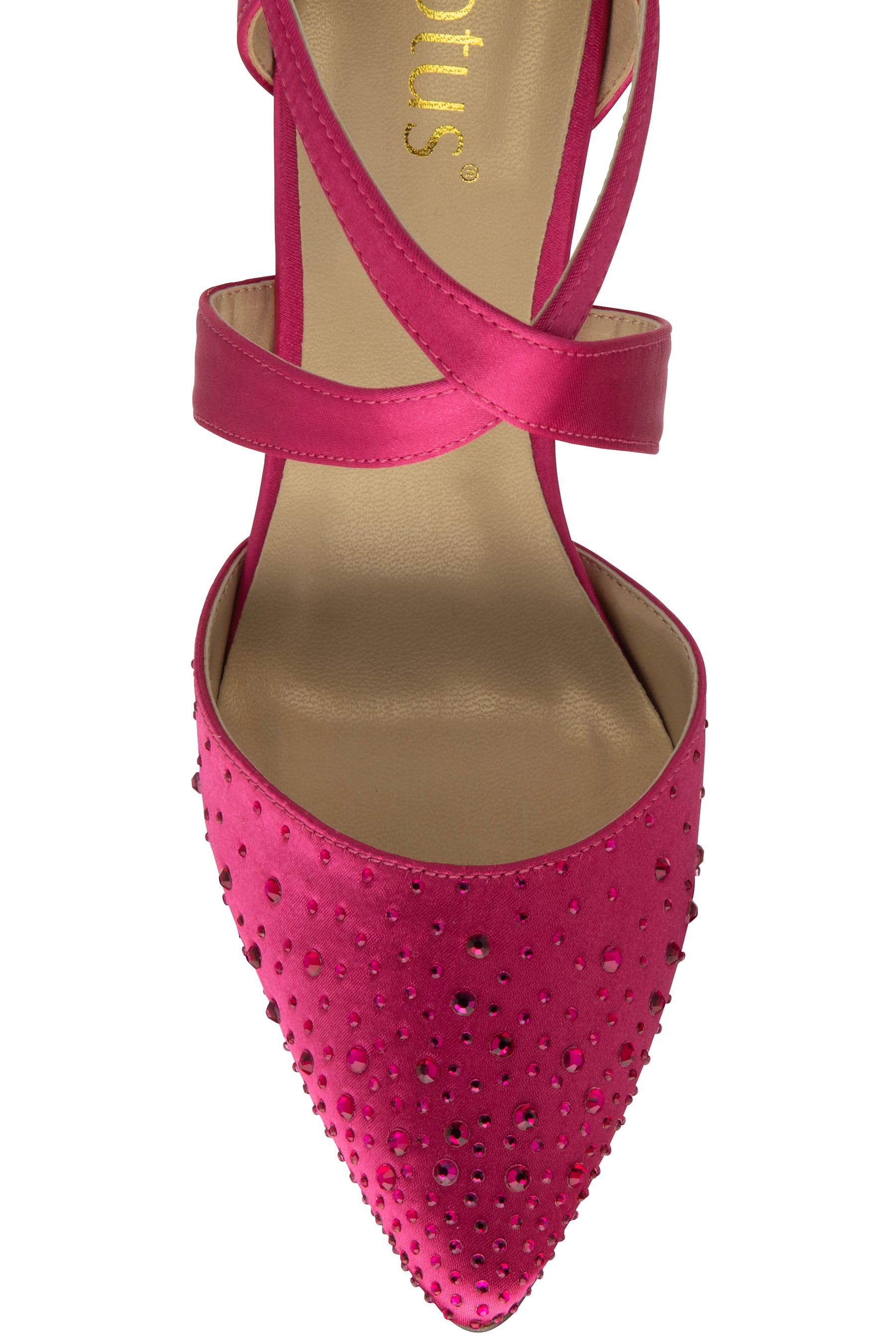 Buy Lotus Pink Diamante Pointed-Toe Court Shoes from the Next UK online ...