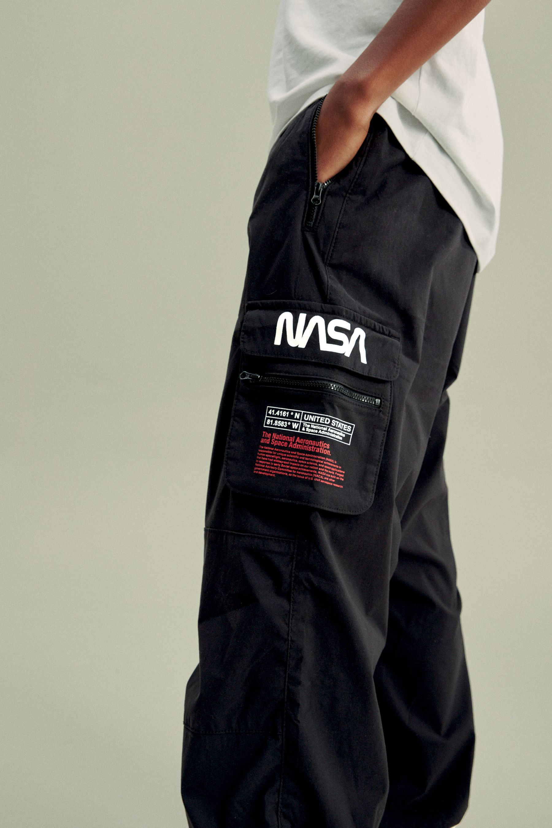 Buy Black NASA Cargo Trousers (3-16yrs) from Next Saudi Arabia