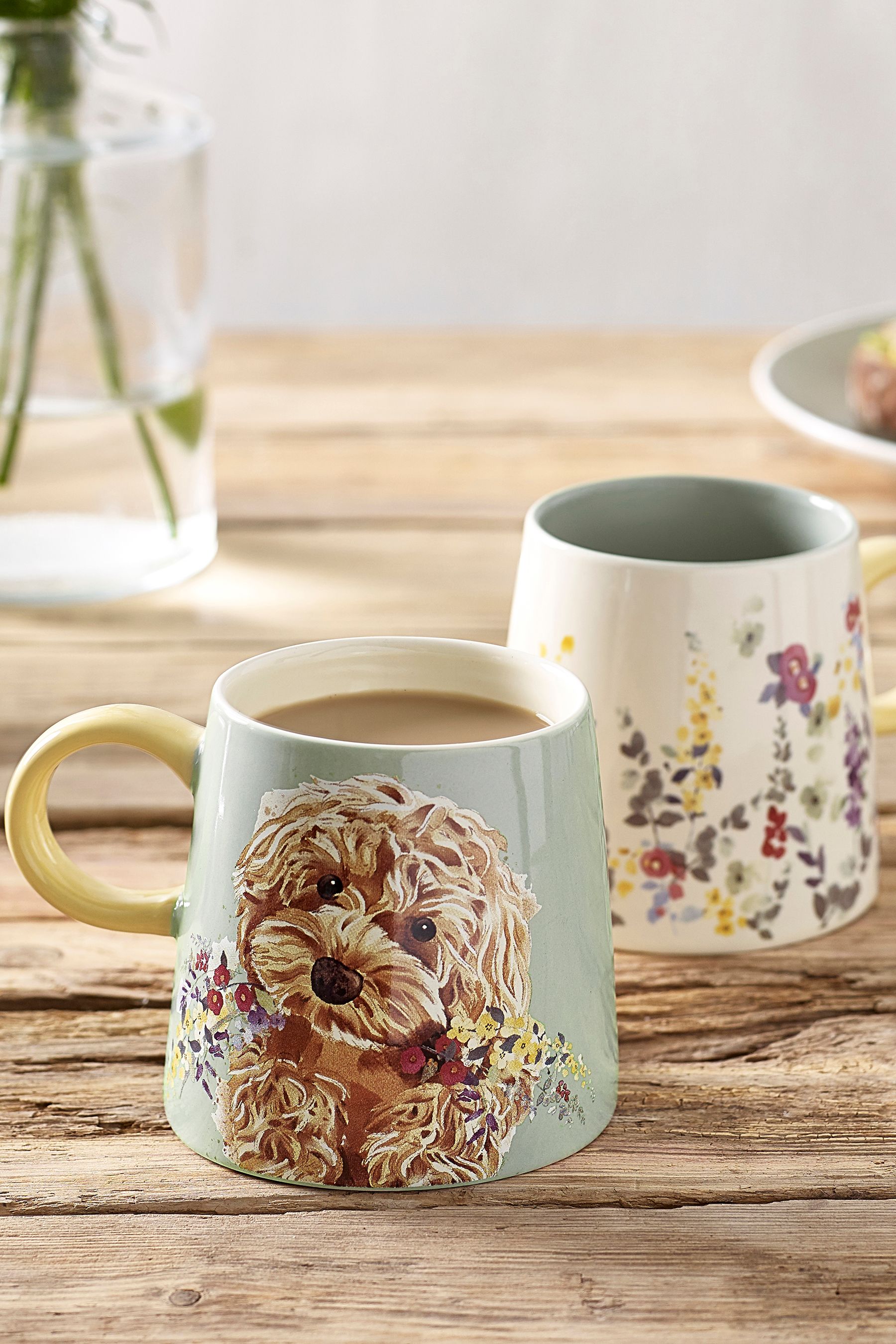 Buy Set of 2 Sage Green Charlie Cockapoo Mugs from the Next UK online shop