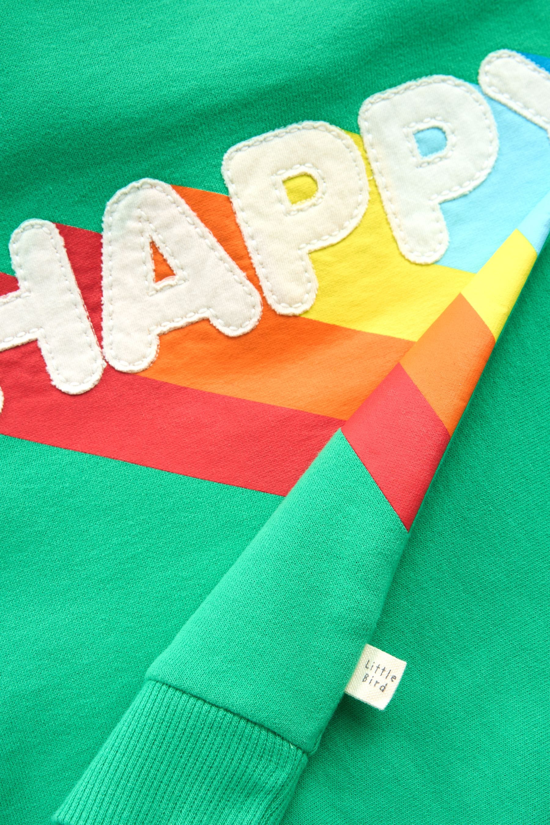 Buy Little Bird by Jools Oliver Green Rainbow Happy Hoodie from the ...