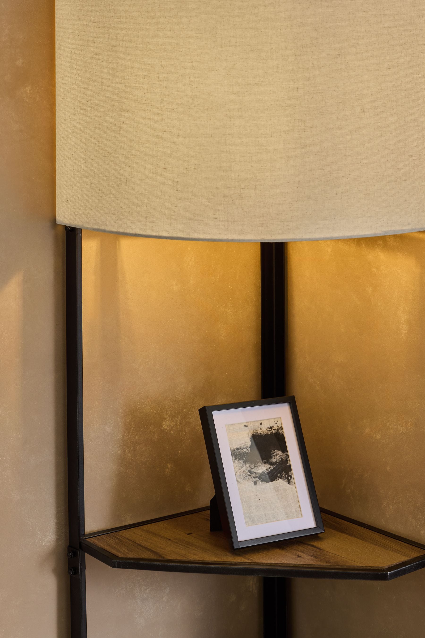 Buy Brown Corner Wood Shelf Floor Lamp from the Next UK online shop