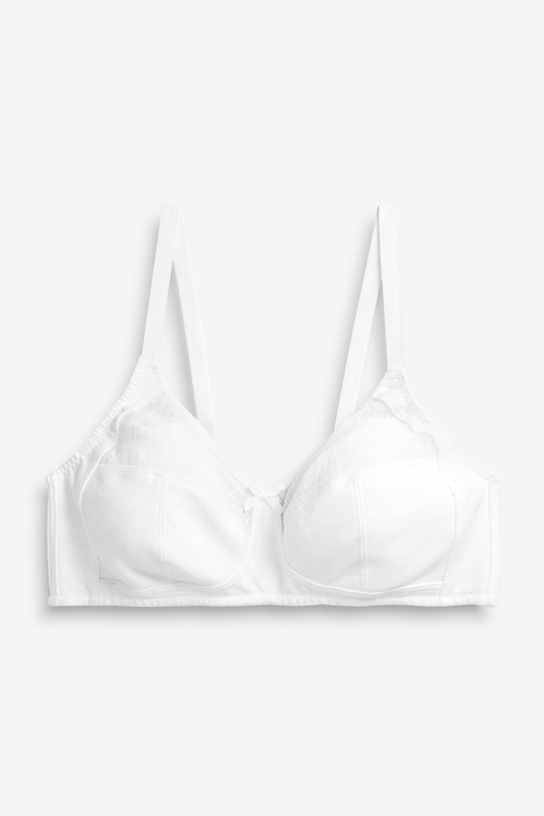 Buy White Total Support Full Cup Non Wire Cotton Bra from the Next UK ...