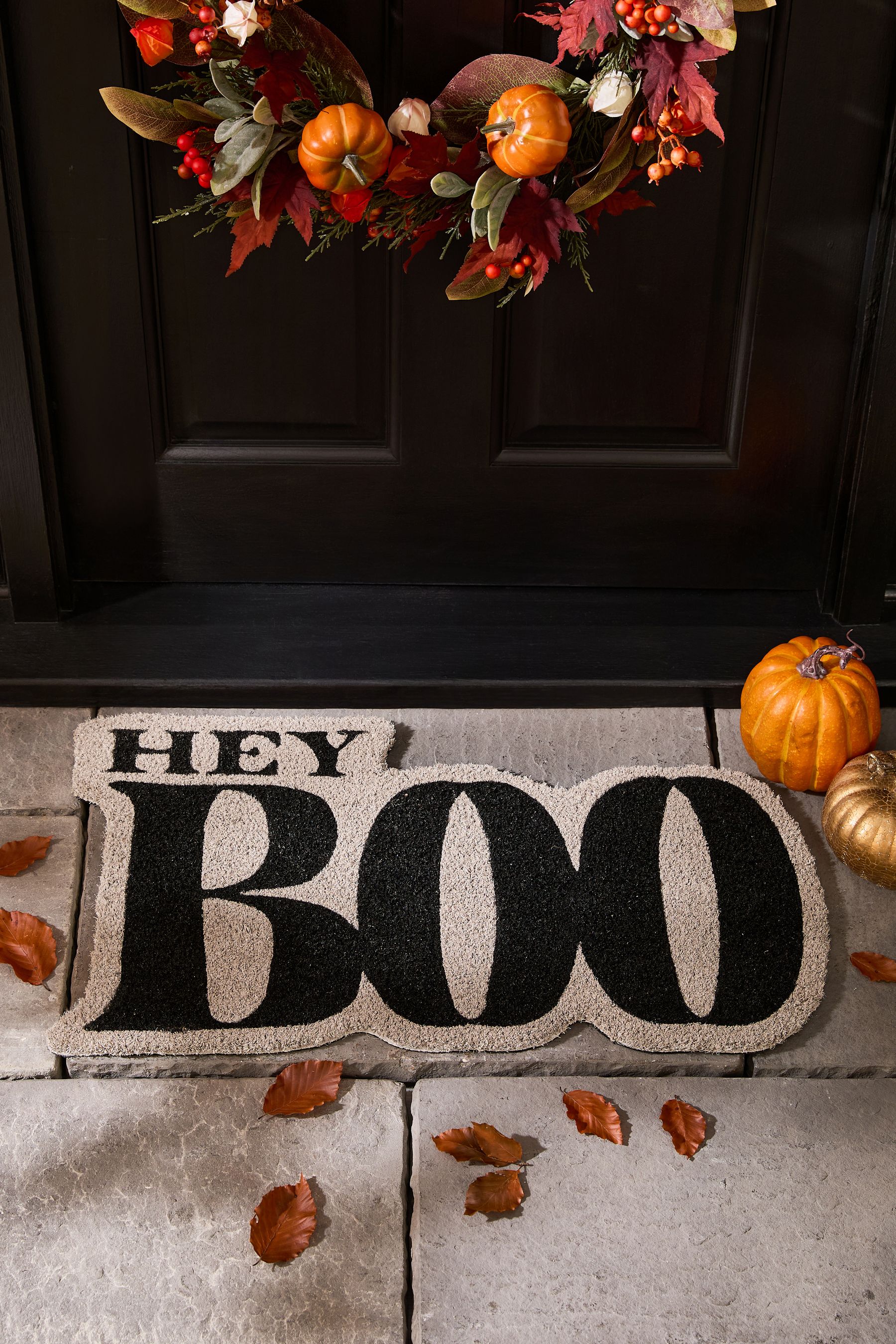 Buy Black & White Halloween Boo Doormat from the Next UK online shop
