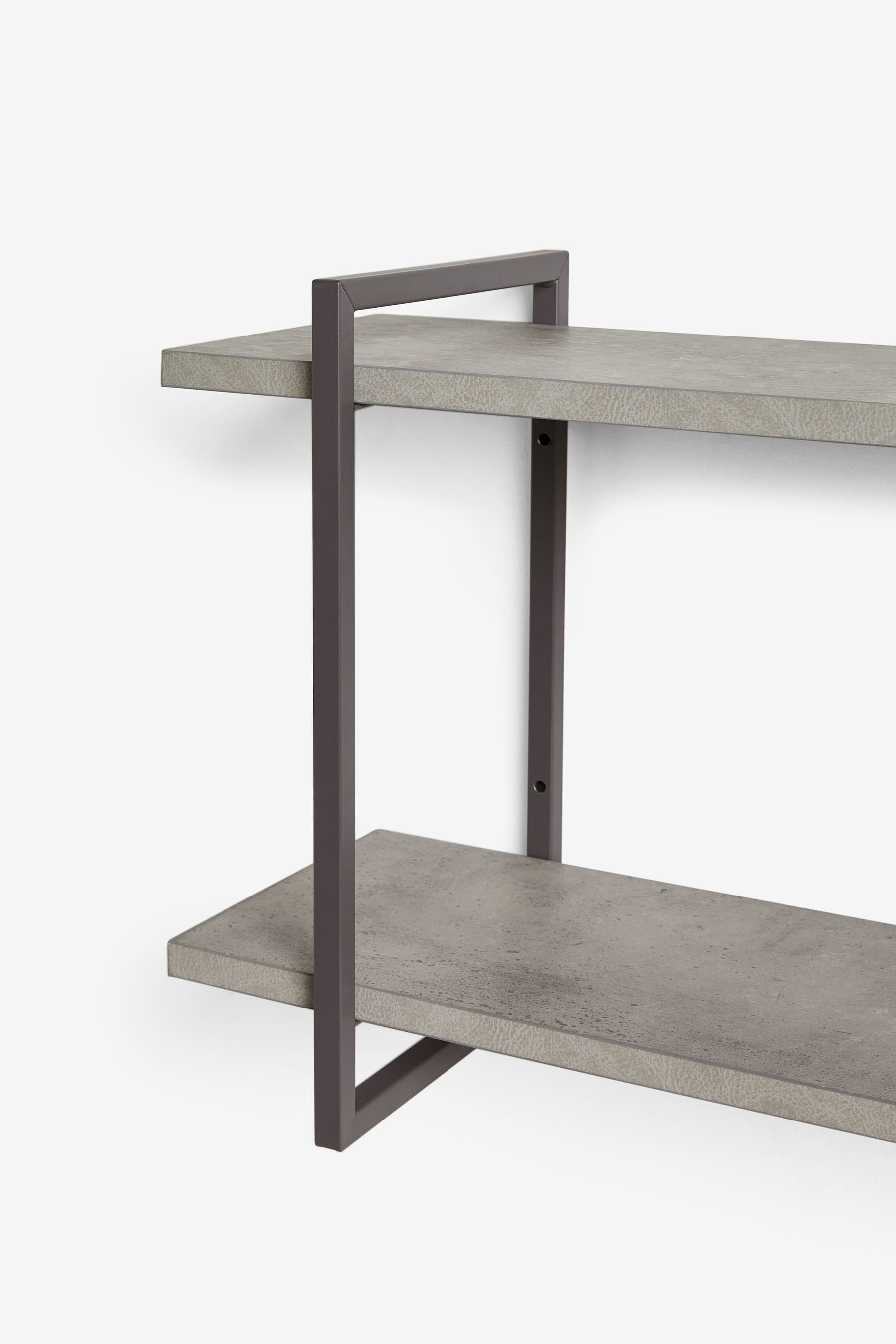 Buy Grey Concrete Effect Two Tier Wall Shelves from the Next UK online shop