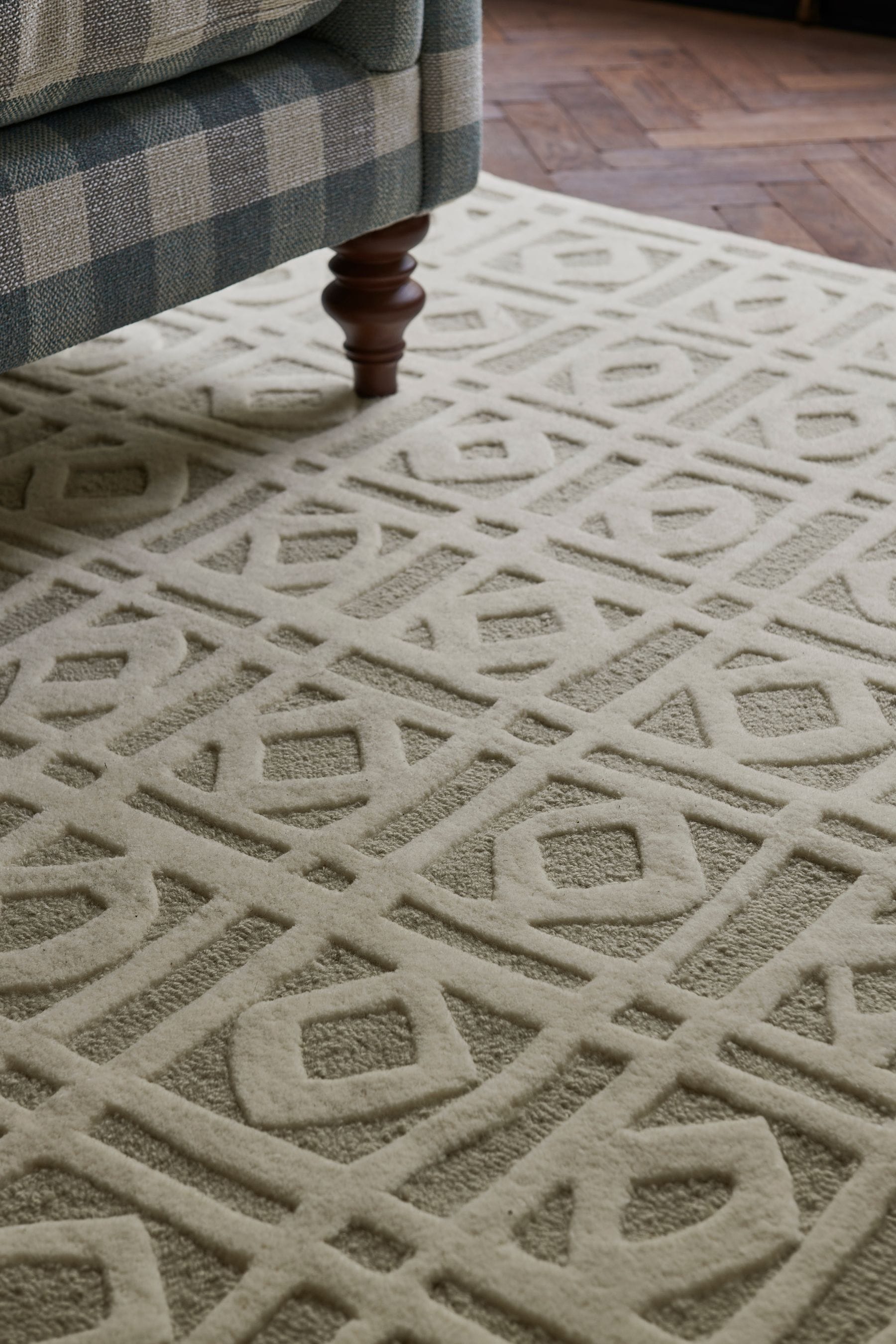 Buy Nina Campbell Natural Batik Check Rug from the Next UK online shop