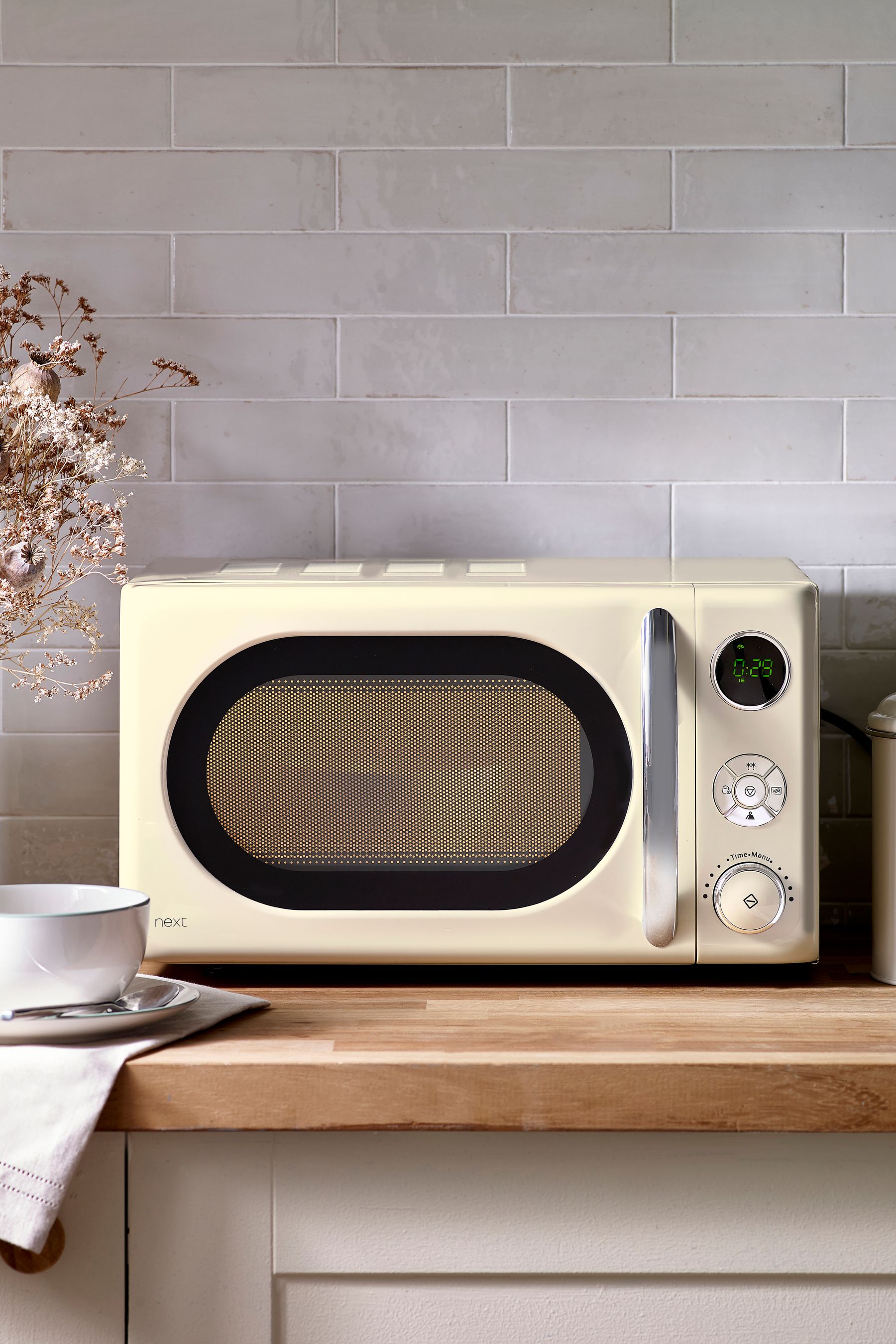 Buy Cream Digital 800W 20L Microwave from the Next UK online shop
