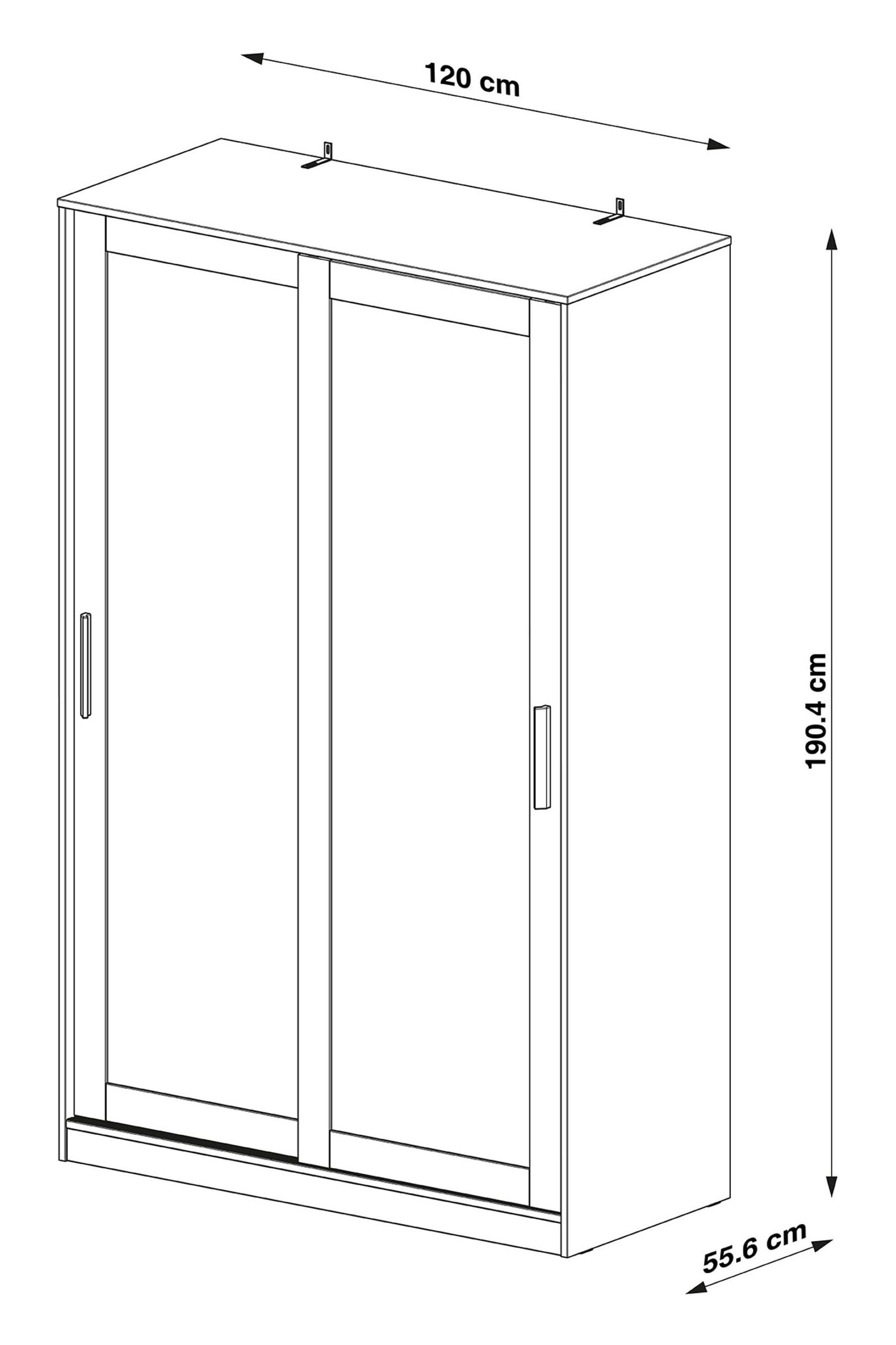 Buy White Flynn 1.2m Sliding Wardrobe from the Next UK online shop