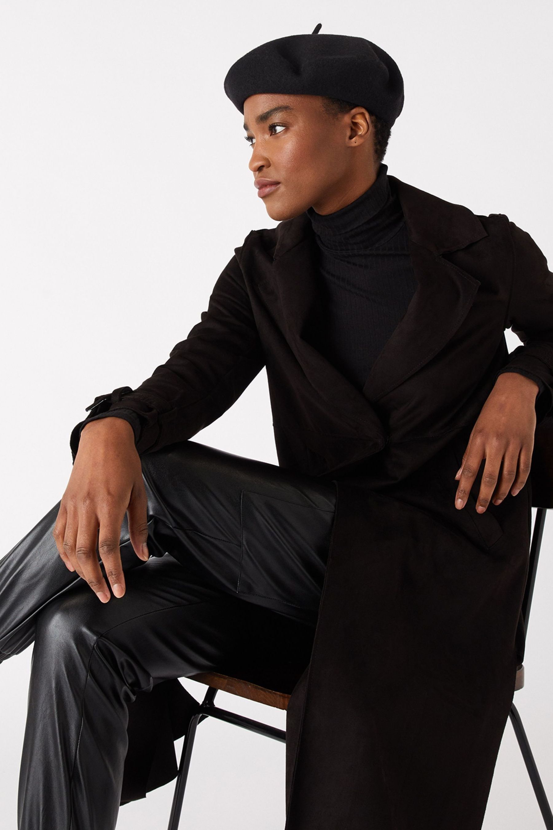 Buy Accessorize Black Beret Hat in Pure Wool from the Next UK online shop