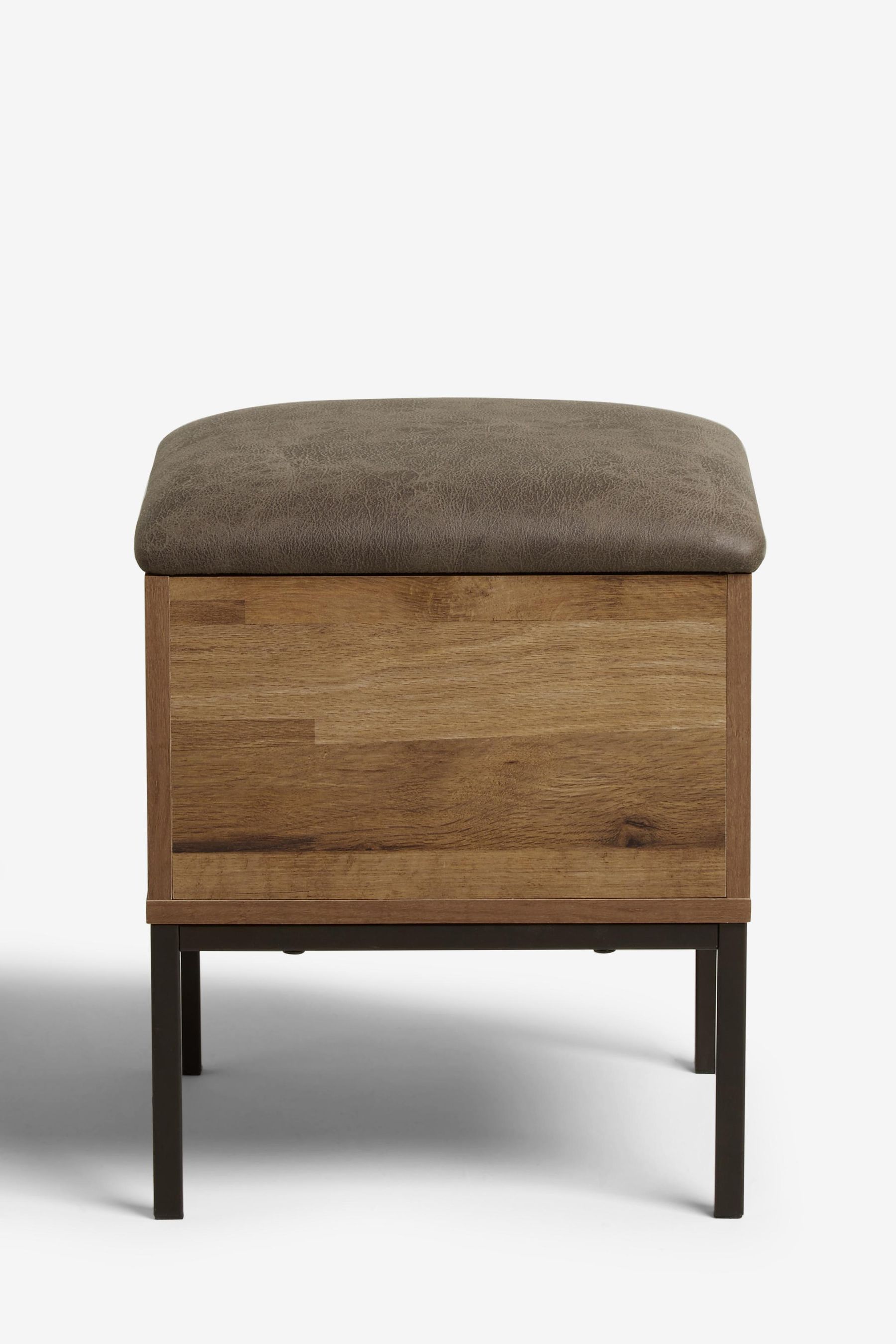 Buy Oak Effect Bronx Storage Footstool from the Next UK online shop