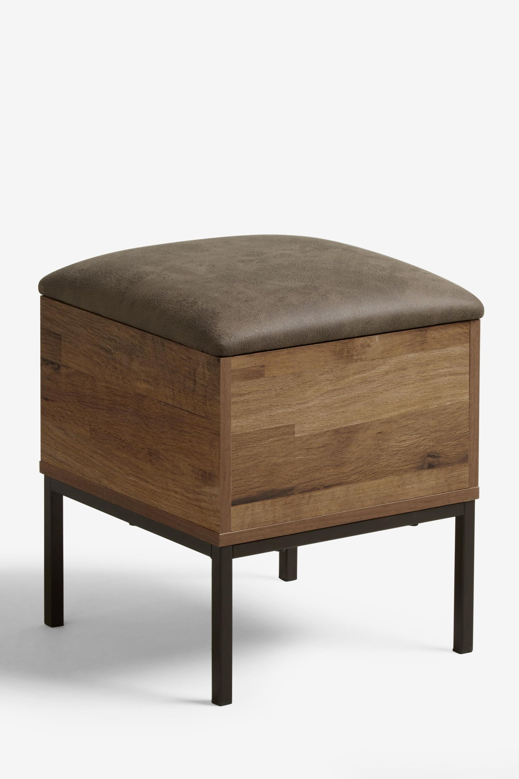 Buy Oak Effect Bronx Storage Footstool from the Next UK online shop