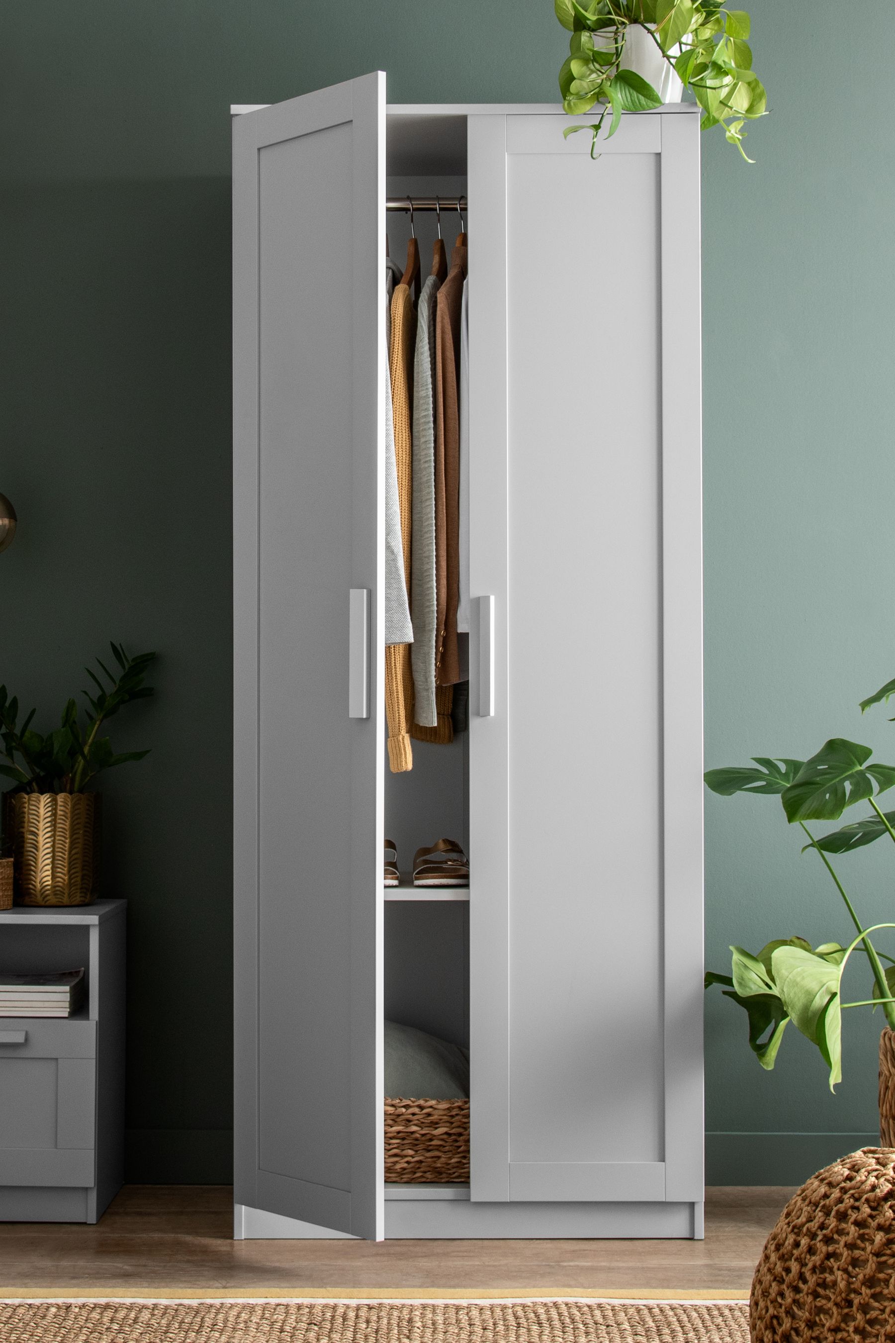 Buy Grey Flynn Double Wardrobe from the Next UK online shop