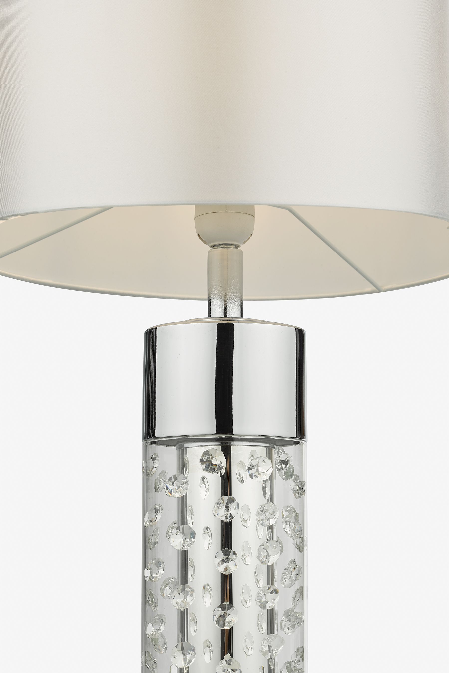Buy Dar Lighting Silver Yalena Large Table Lamp from the Next UK online ...