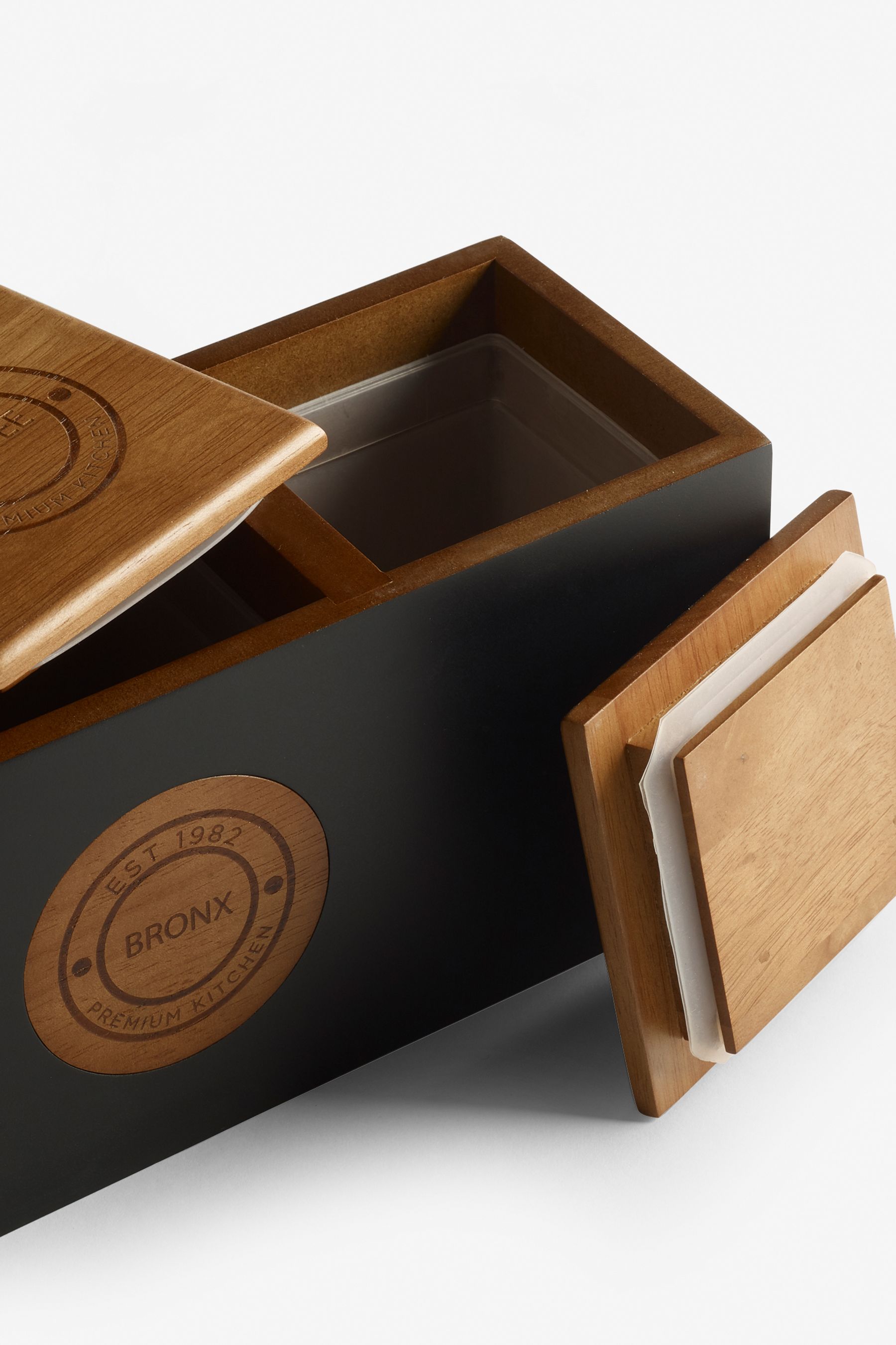 Buy Black Bronx Wooden Tea, Coffee and Sugar Canister from the Next UK ...
