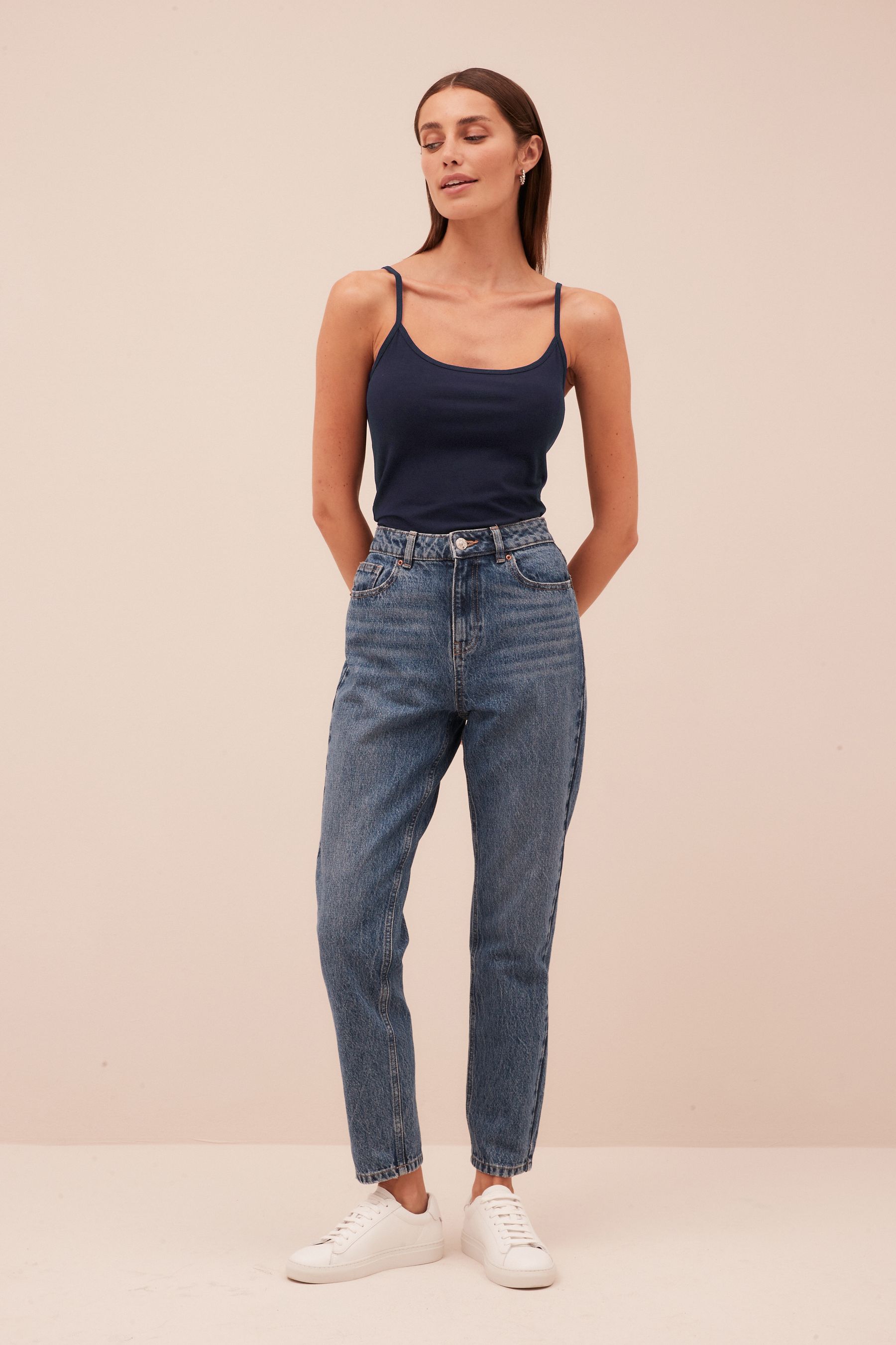 Buy Navy Blue Thin Strap Vest from the Next UK online shop