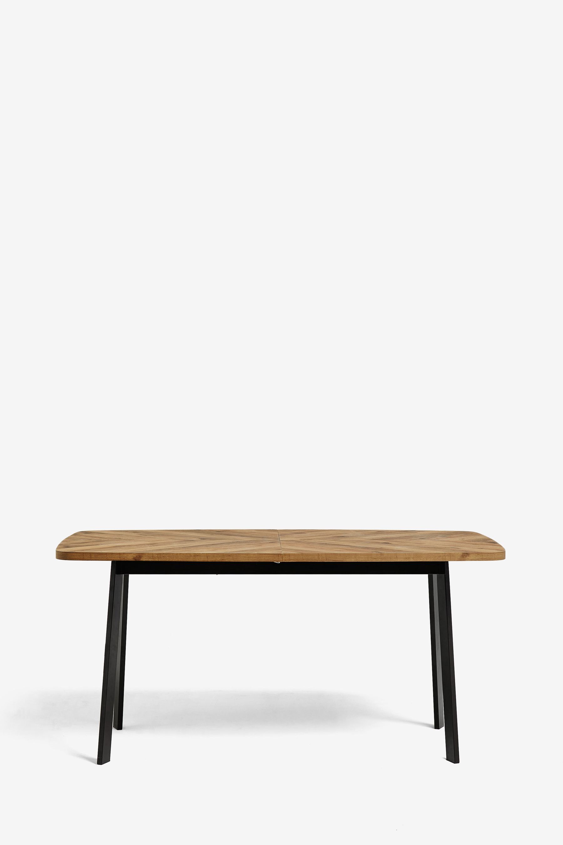 Buy Dark Bronx Chevron Oak Effect 6 to 8 Seater Extending Dining Table ...