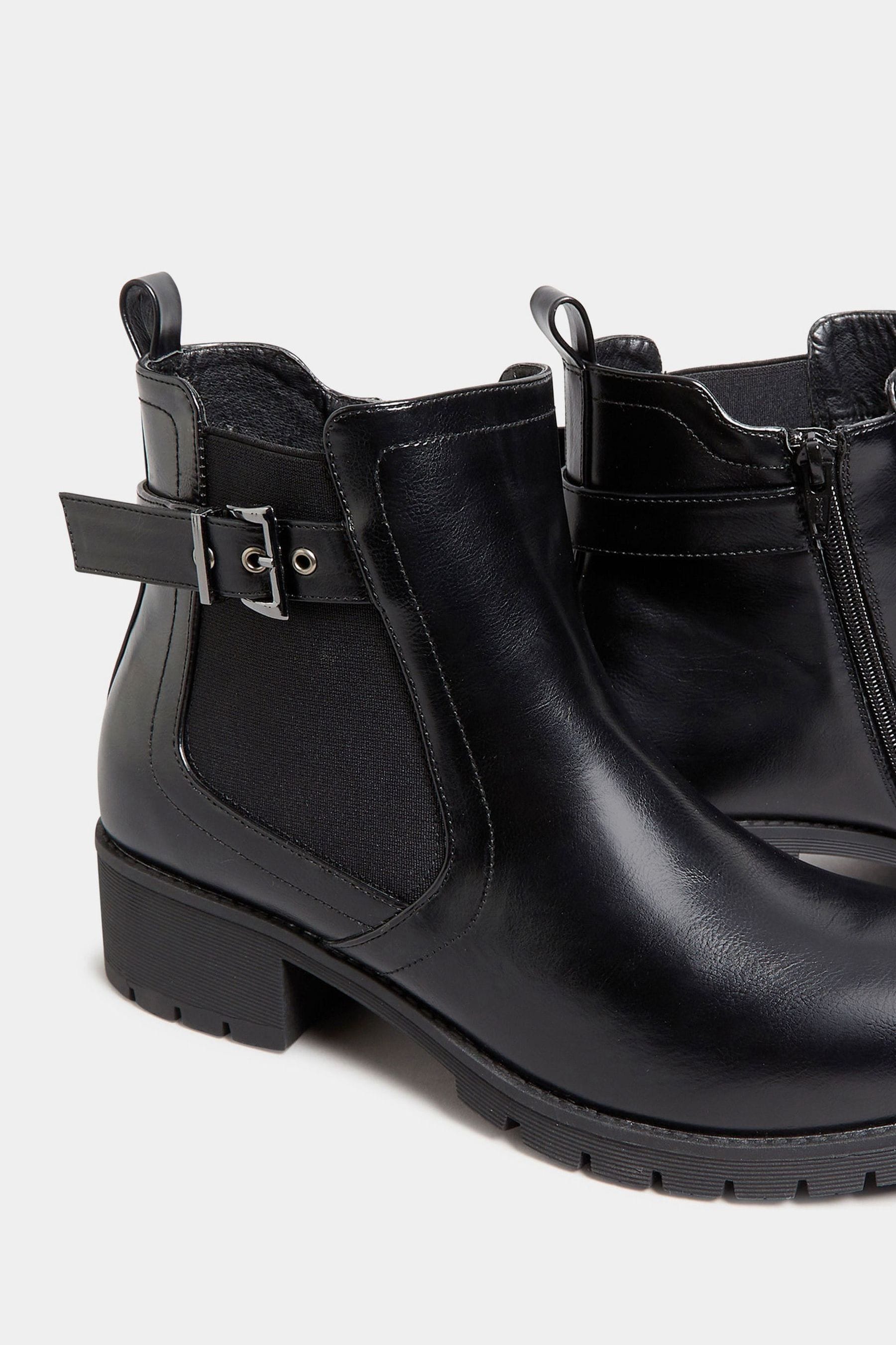 Buy Yours Curve Black Extra Wide Fit Buckle Ankle Boots from the Next ...