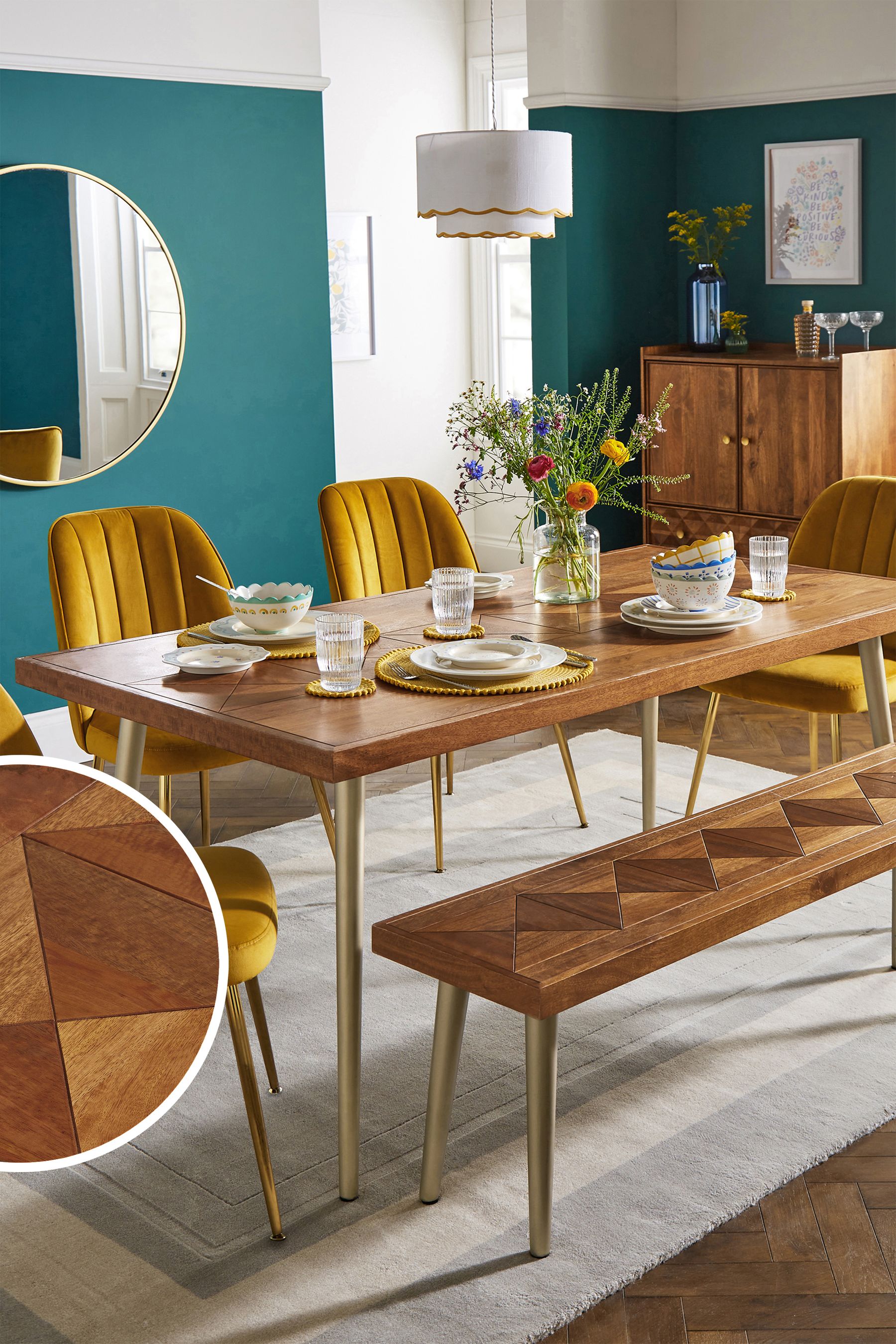 Buy Dark Lloyd Mango Wood 6 Seater Dining Table from Next Ireland