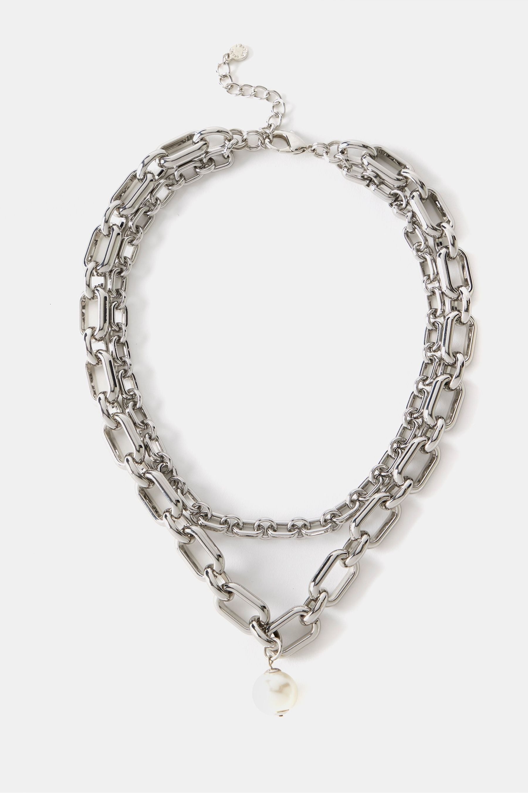 Buy Mint Velvet Silver Tone Layered Necklace from the Next UK online shop