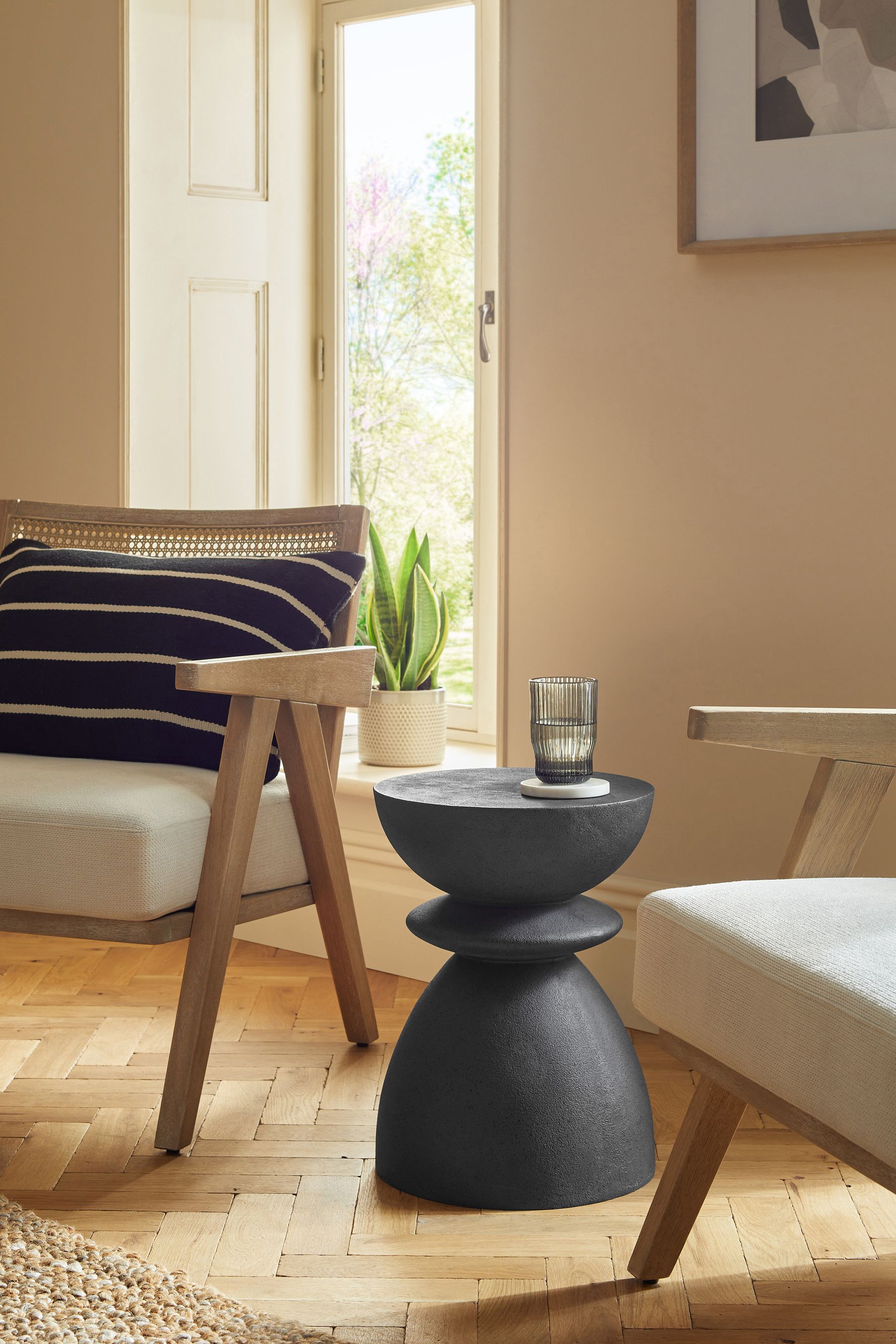 Buy Black Stone Effect Totem Side Table from the Next UK online shop