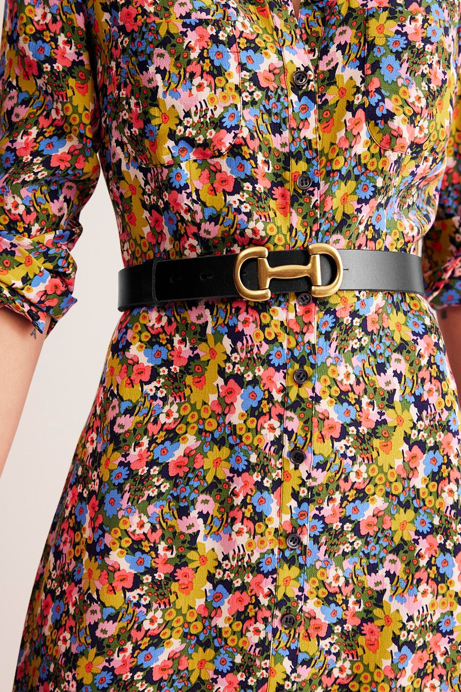 Buy Boden Black Snaffle-Trim Leather Belt from the Next UK online shop