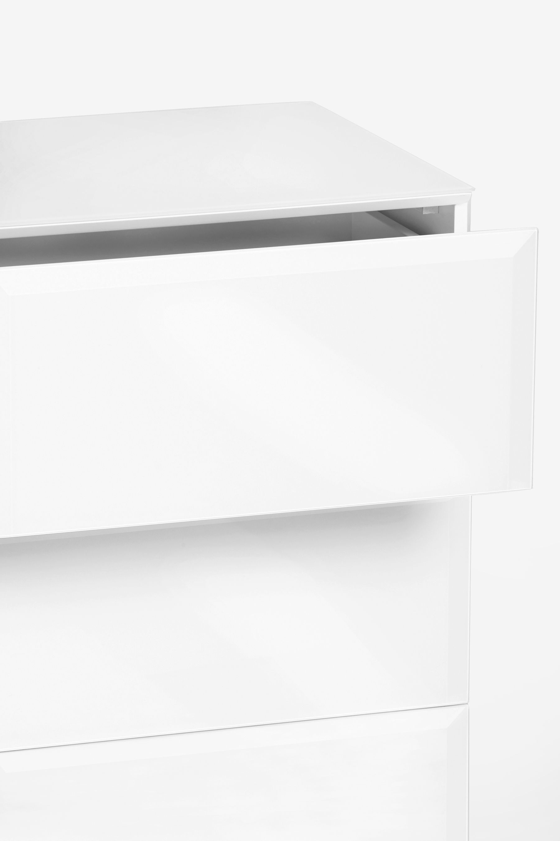 Buy White Sloane Glass Tall Collection Luxe Chest of Drawers from the ...