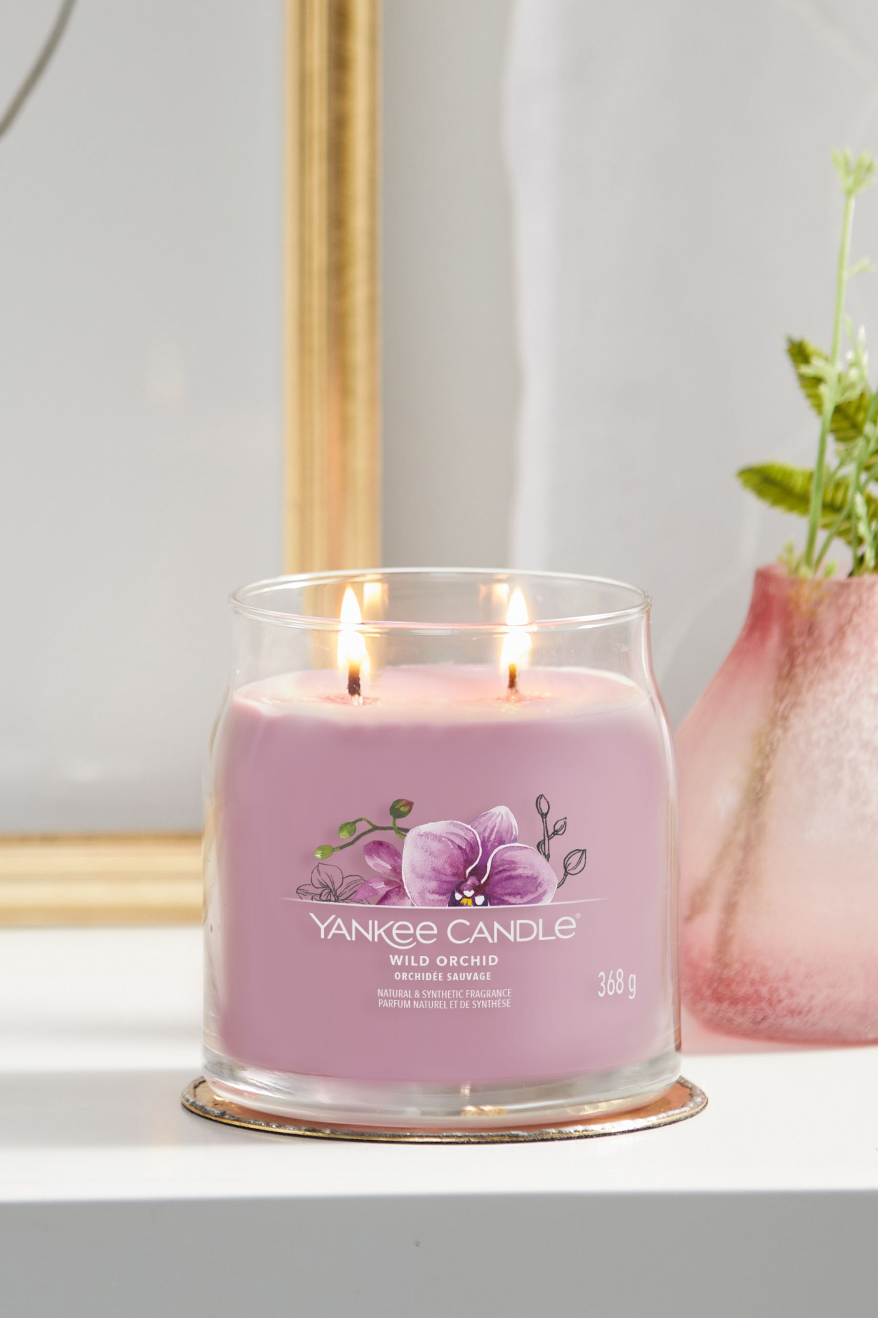 Buy Yankee Candle Purple Signature Medium Jar Wild Orchid Scented ...