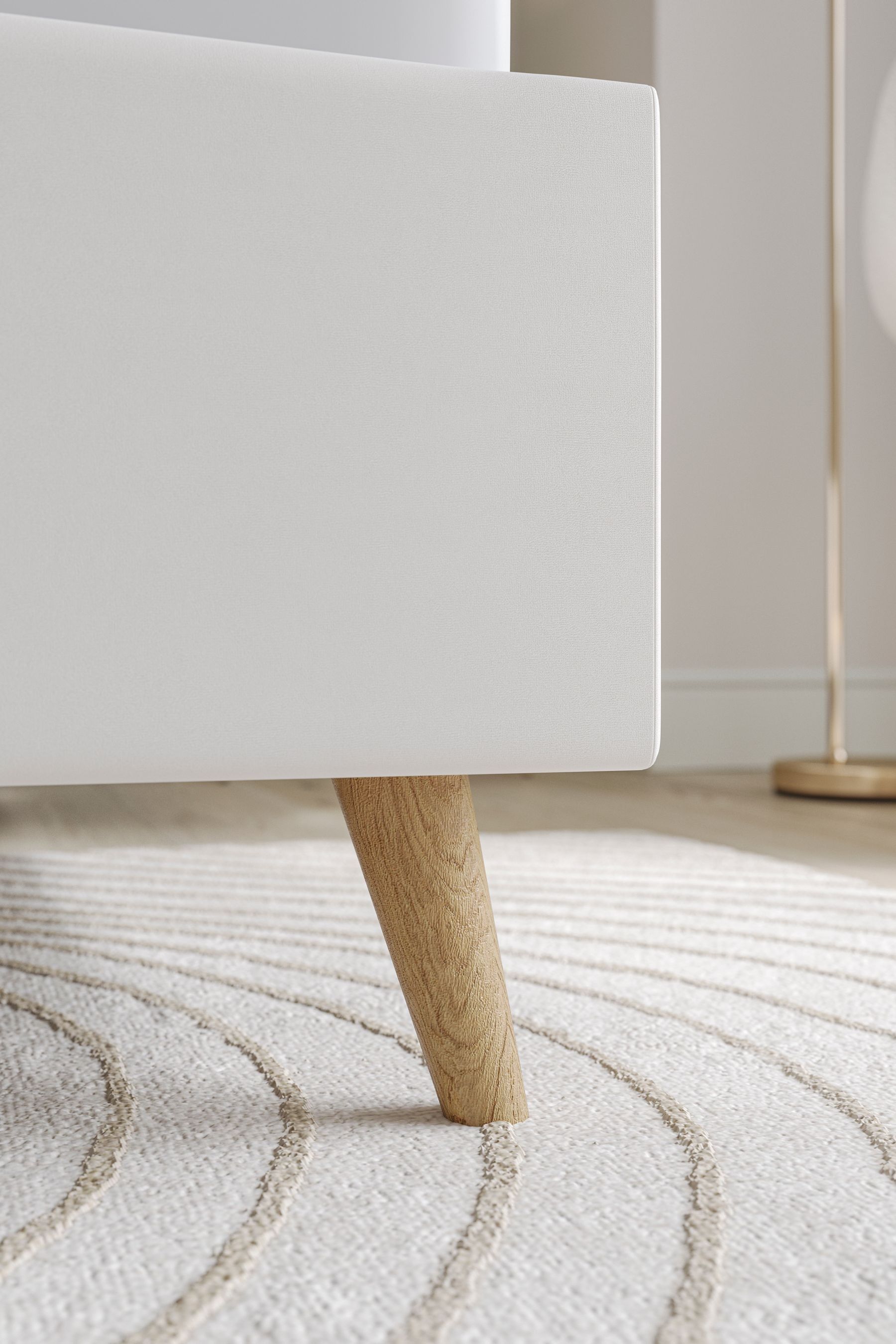 Buy Soft Velvet Natural Oyster Matson Upholstered Bed Bed Frame from ...