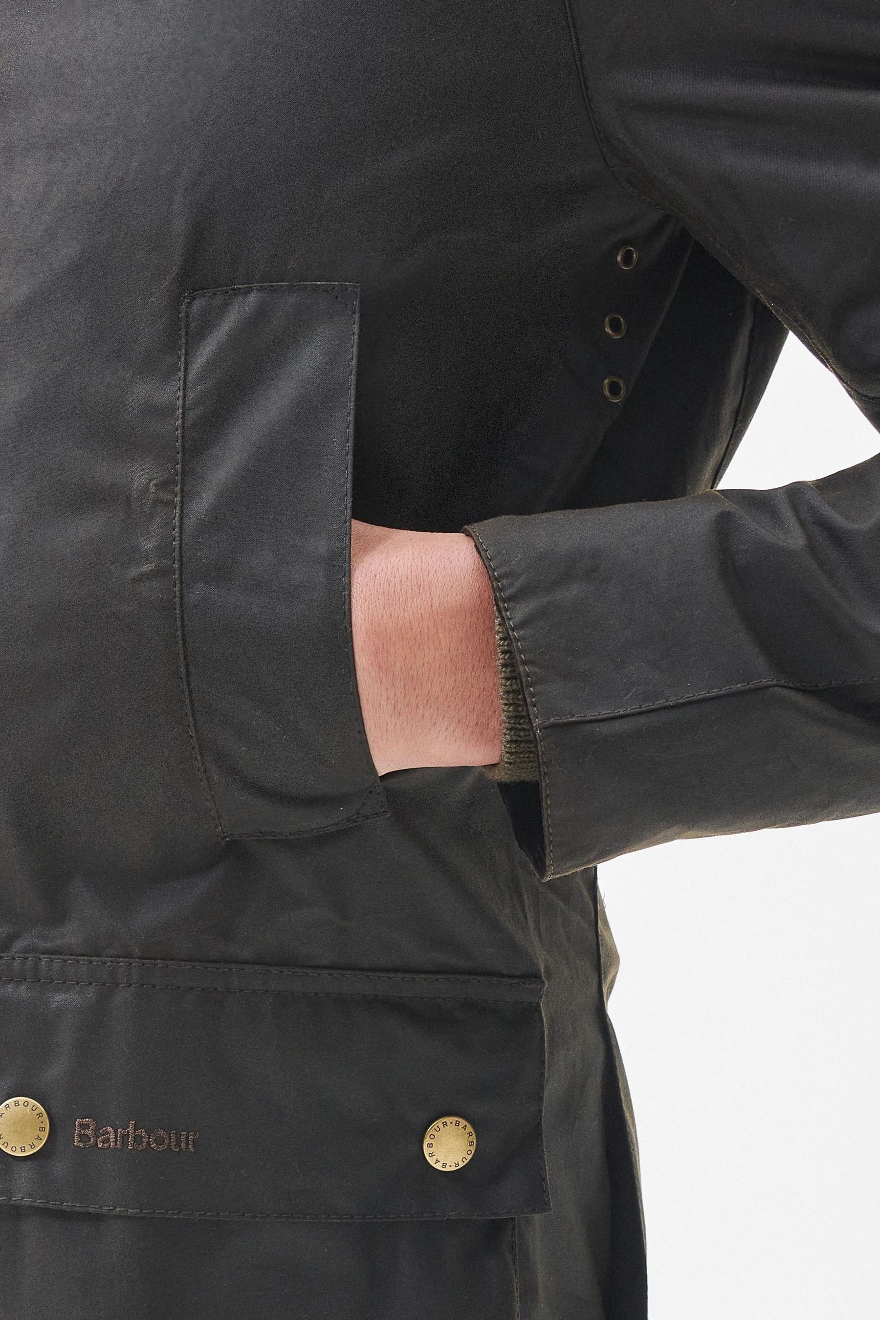 Buy Barbour® Khaki Green Ashby Waxed Jacket from the Next UK online shop