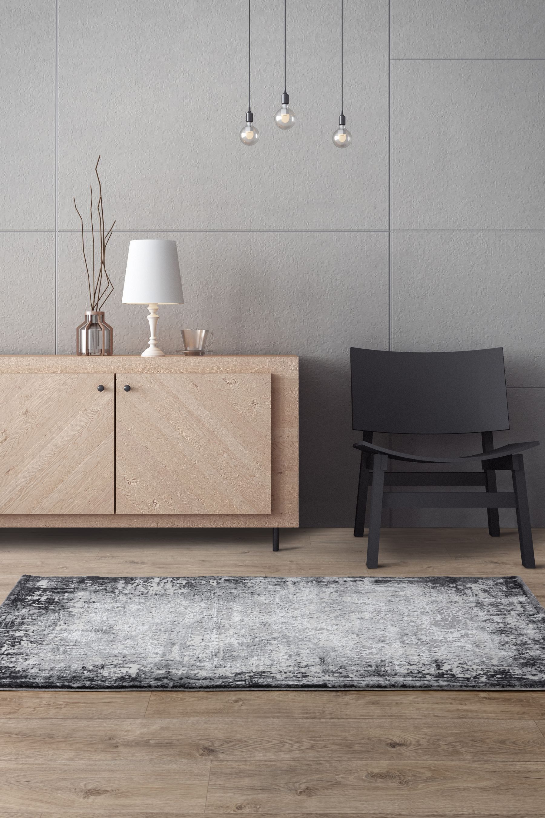 Buy Asiatic Rugs Grey Kuza Border Rug from the Next UK online shop