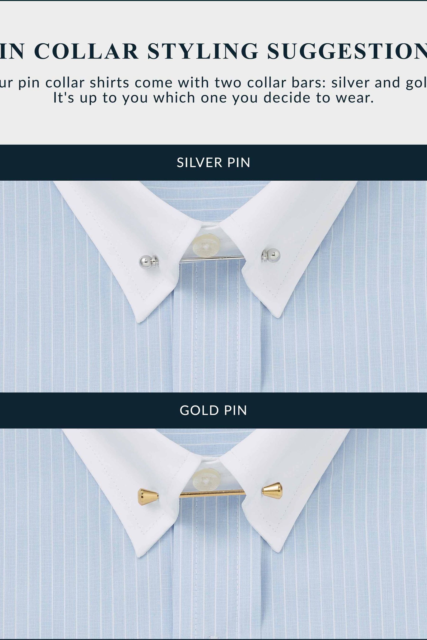 Buy Savile Row Blue Stripe Classic Pin Collar Double Cuff Shirt From