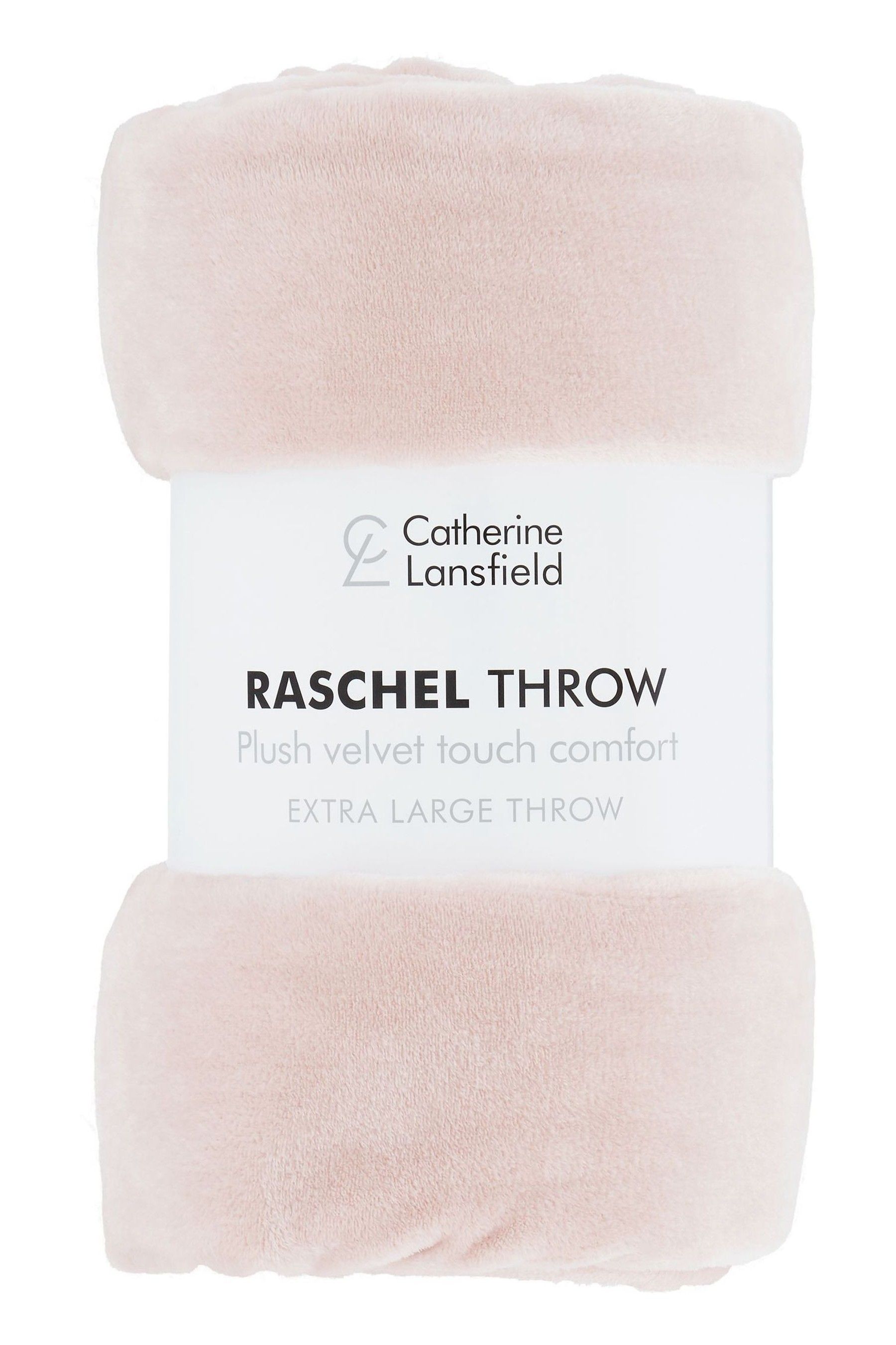 Buy Catherine Lansfield Pink Raschel Velvet Touch Plush Extra Large ...