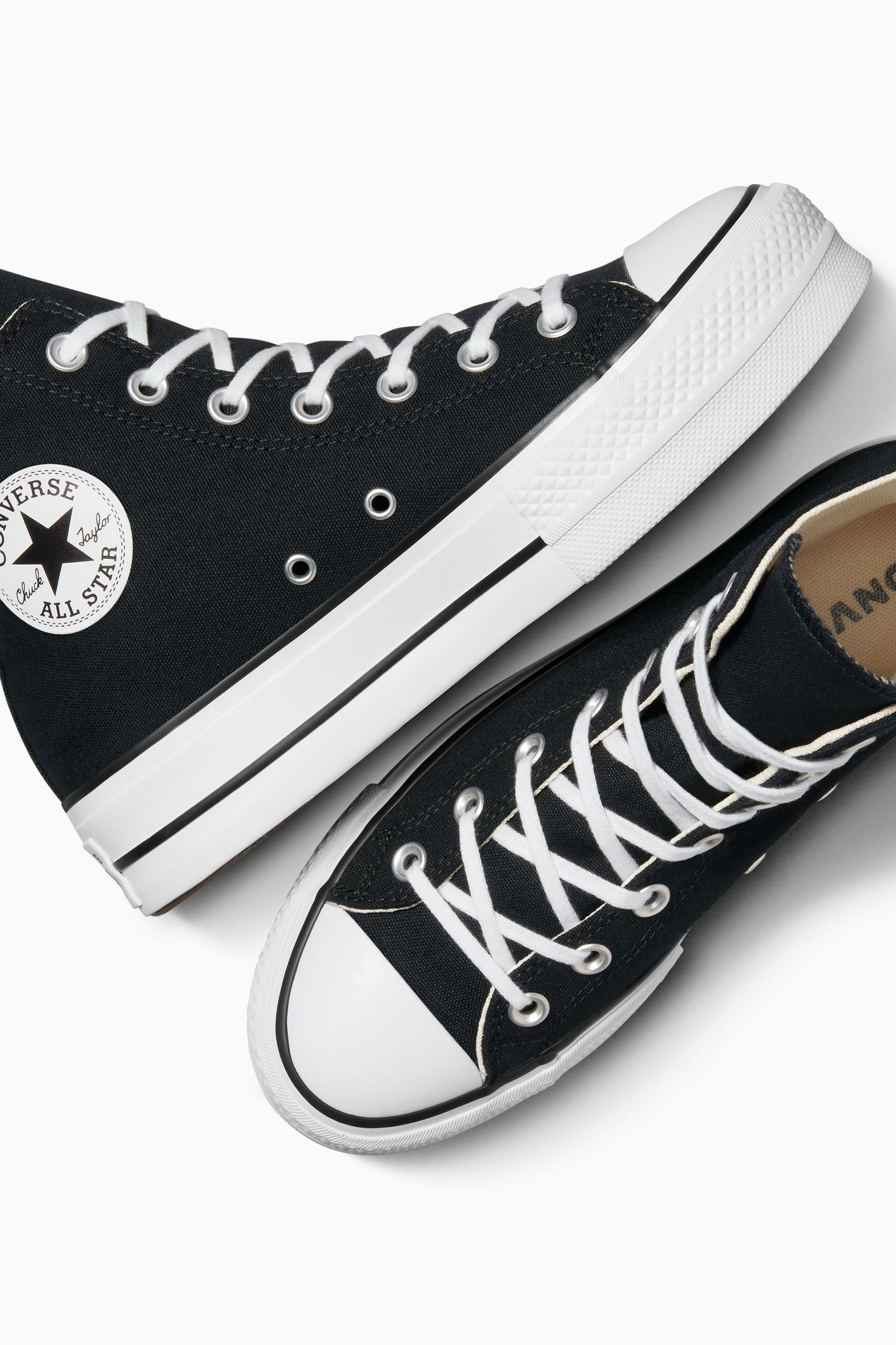 Buy Converse Black Pale Platform Lift High Top Trainers from Next Ireland