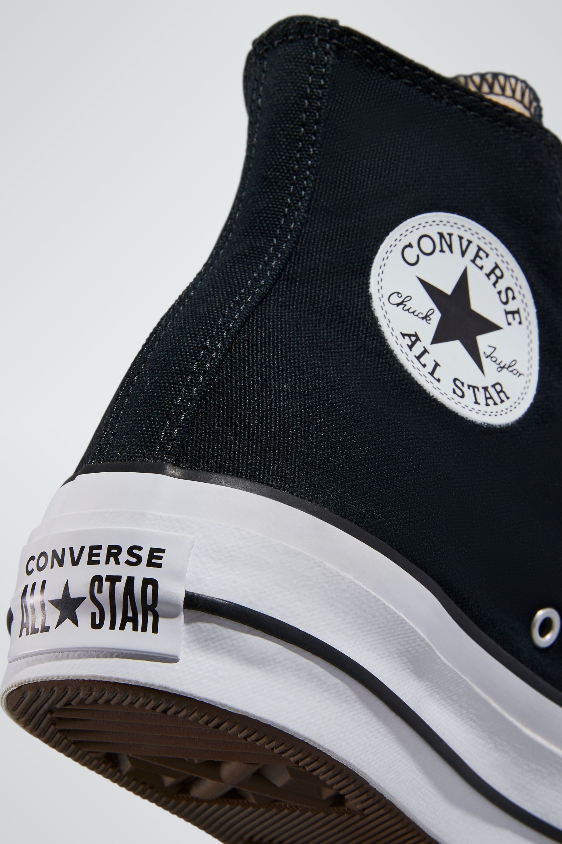 Buy Converse Black Pale Platform Lift High Top Trainers from the Next ...