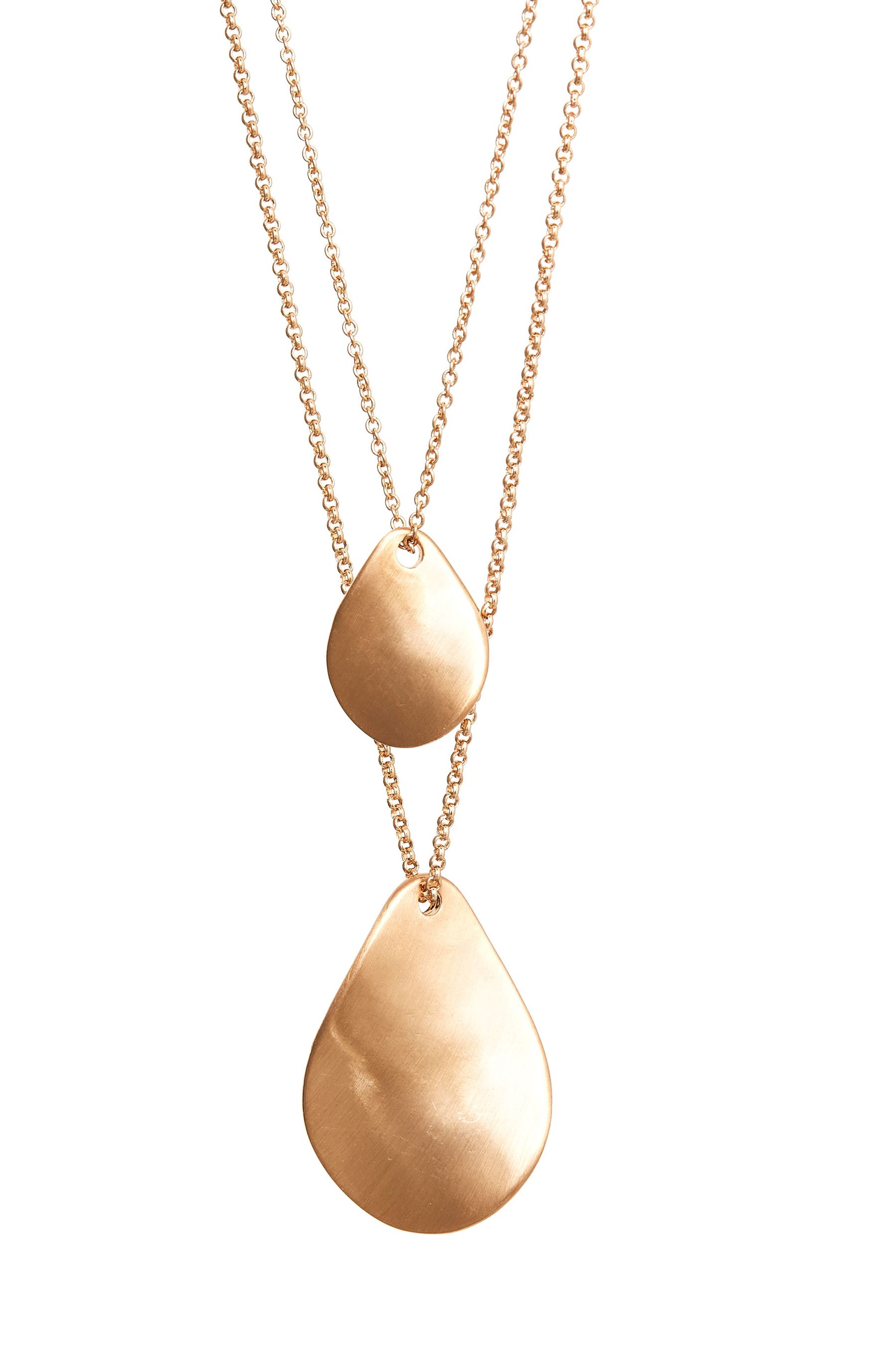 Buy Gold Tone Petal Two Layer Necklace from the Next UK online shop
