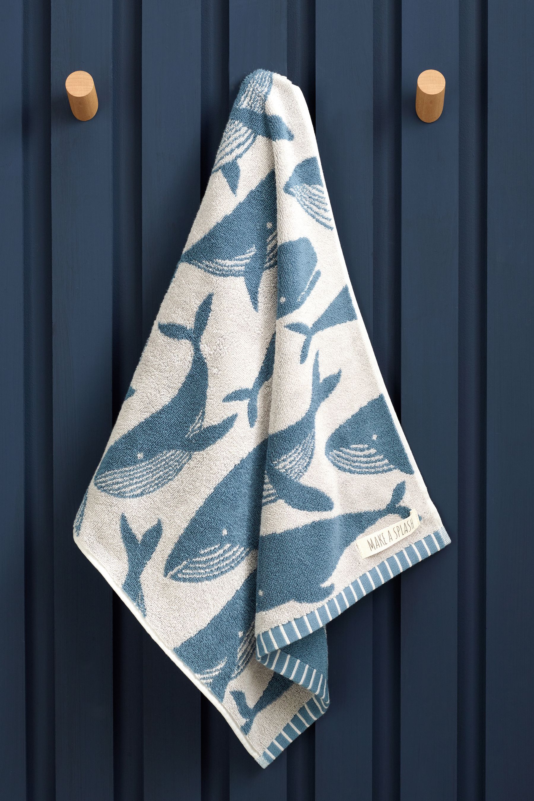 Buy Whale 100% Cotton Towel from Next Australia