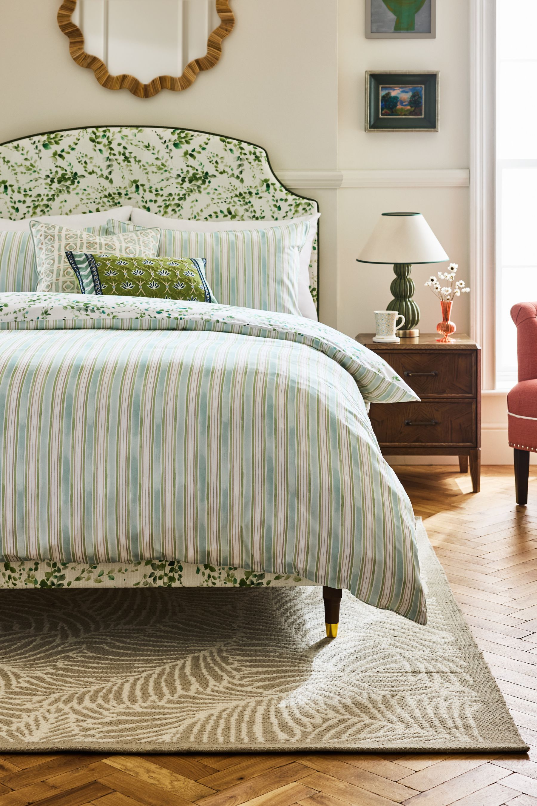 Buy Nina Campbell Green Springtime Duvet Cover and Pillowcase Set from ...