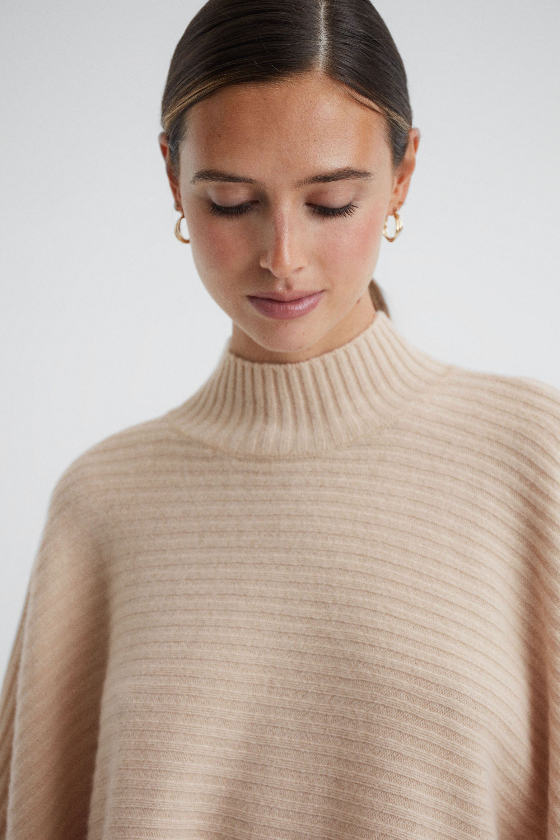 Buy Reiss Nude Megan Relaxed Wool-Cashmere Poncho from the Next UK ...