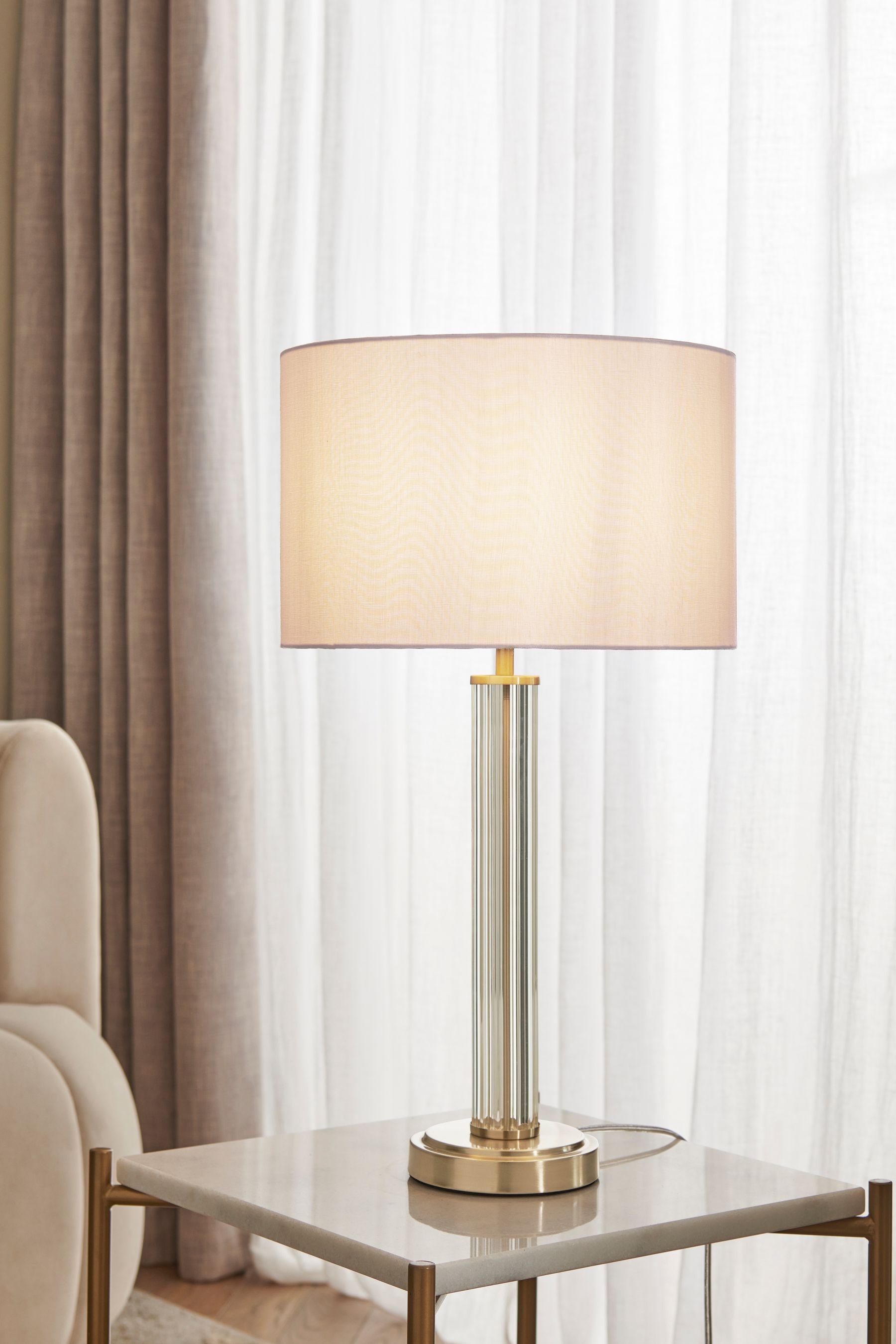 Buy Lipsy Gold Glass Table Lamp from the Next UK online shop