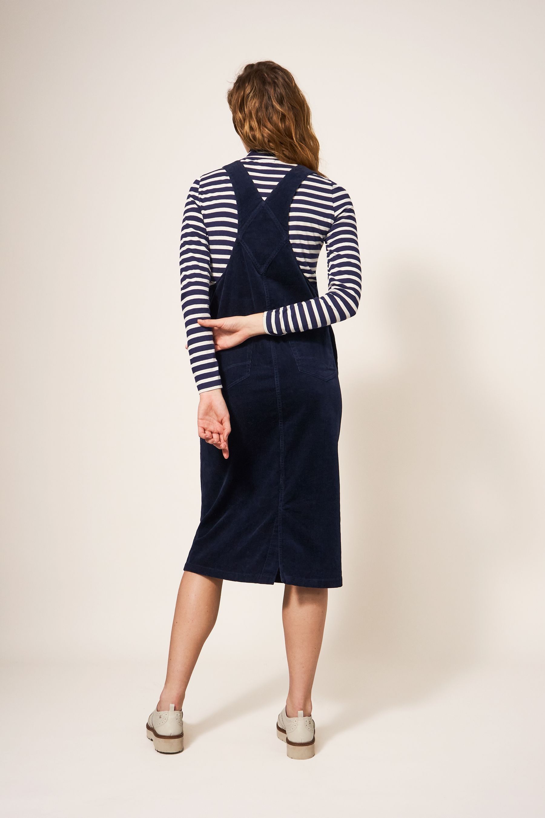 Buy White Stuff Blue Emmie Organic Corduroy Midi Pinny from the Next UK ...