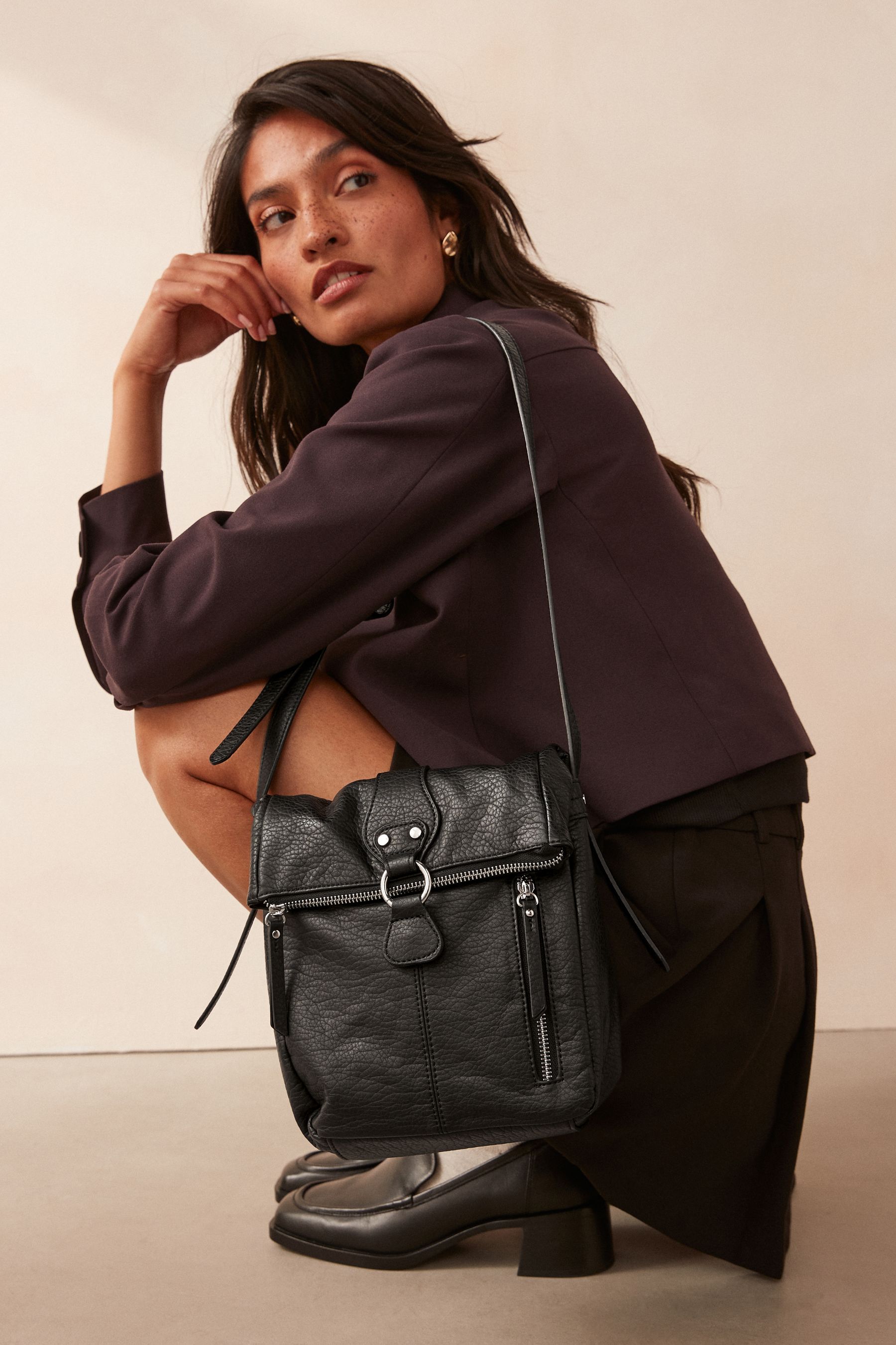 Buy Black Utility Style Messenger Bag from the Next UK online shop