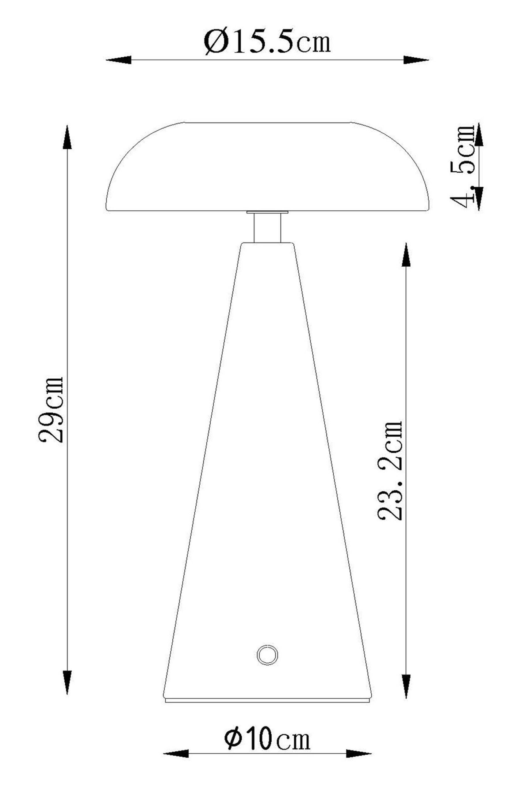 Buy Black Darwin Rechargeable Battery Operated Touch Table Lamp ...
