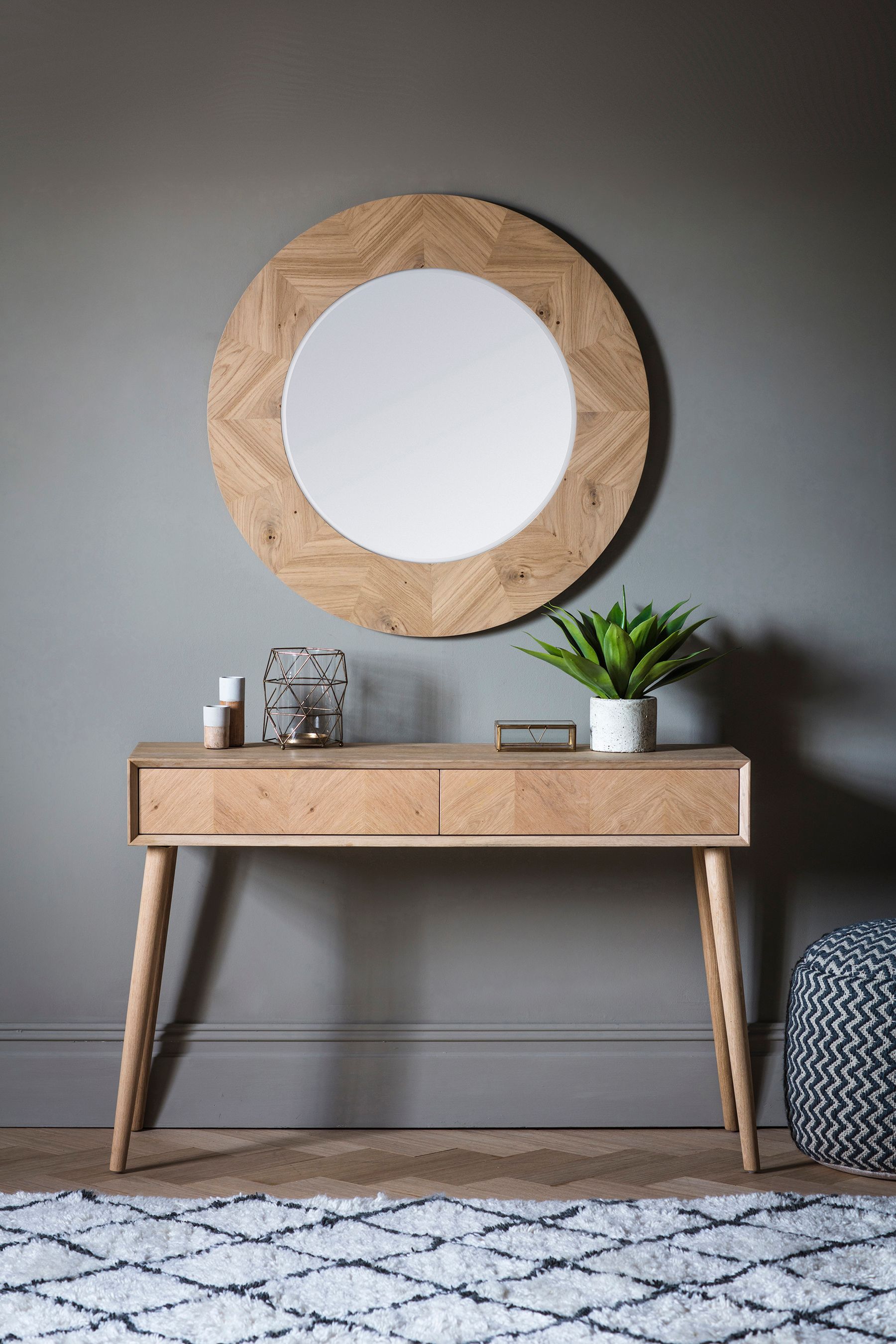 Buy Gallery Home Wood Blyth Round Mirror from the Next UK online shop