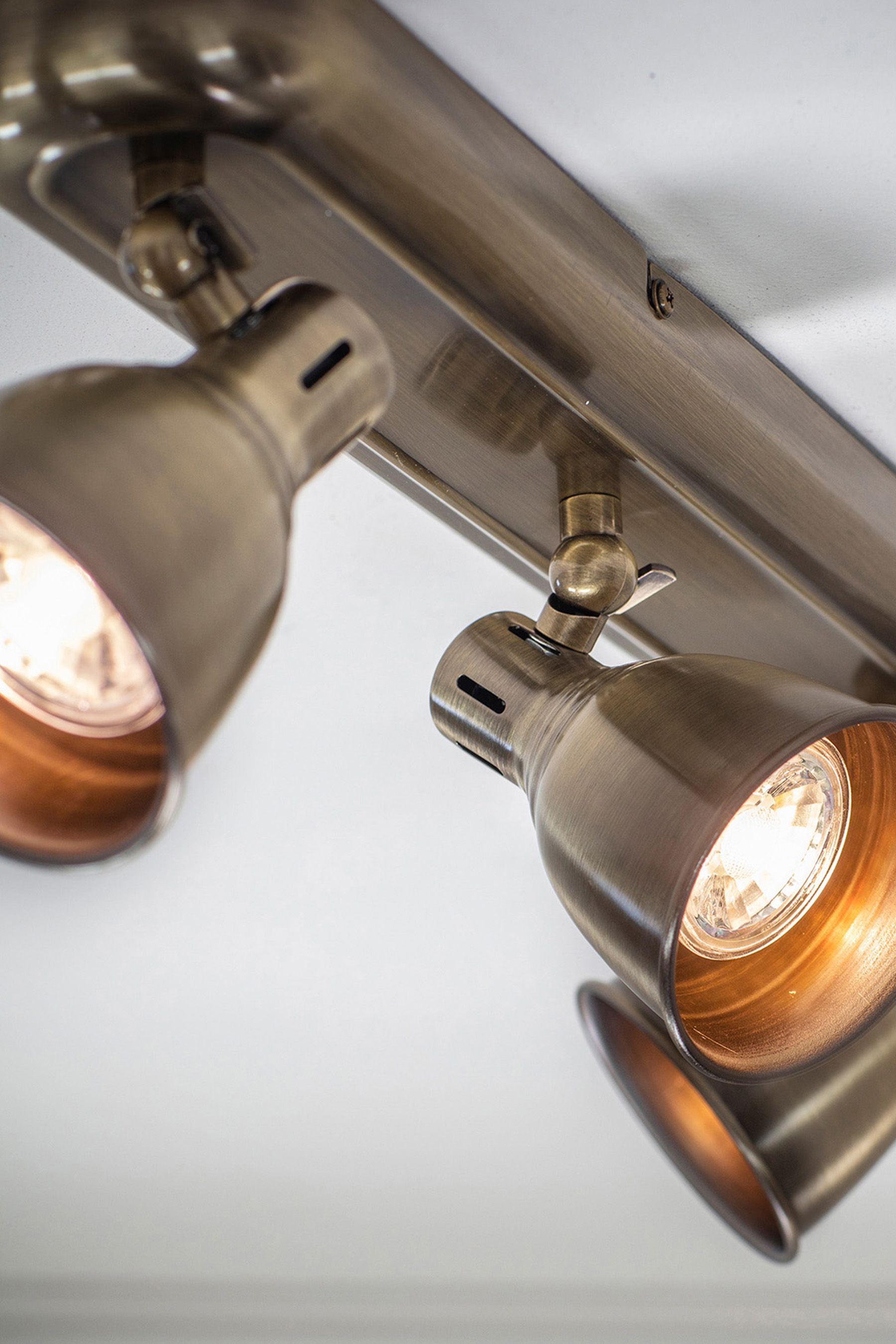 Buy Gallery Home Antique Brass Orilla 4 Bulb Ceiling Light from the ...