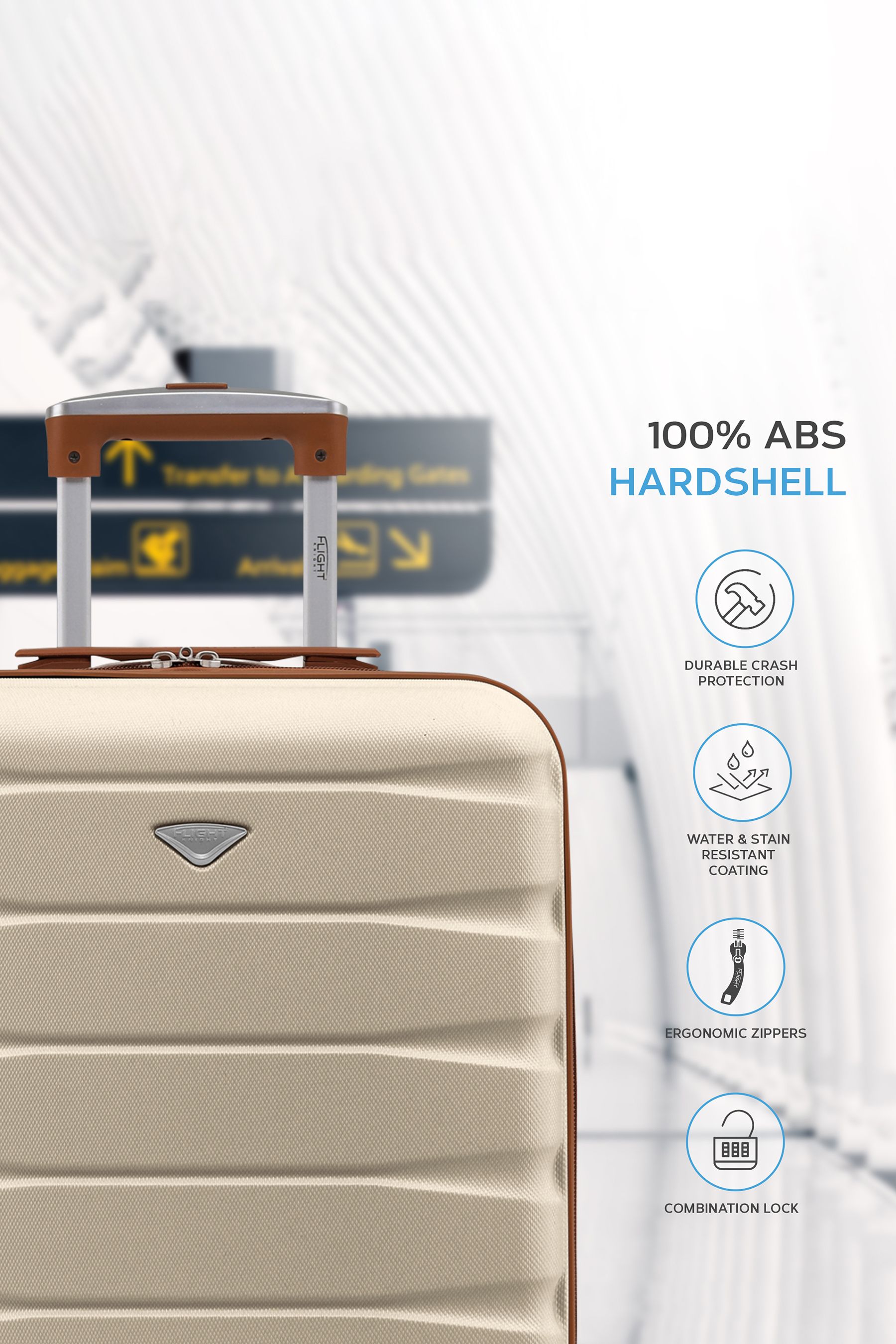 Buy Flight Knight 55x40x20cm Ryanair Priority 4 Wheel ABS Hard Case ...