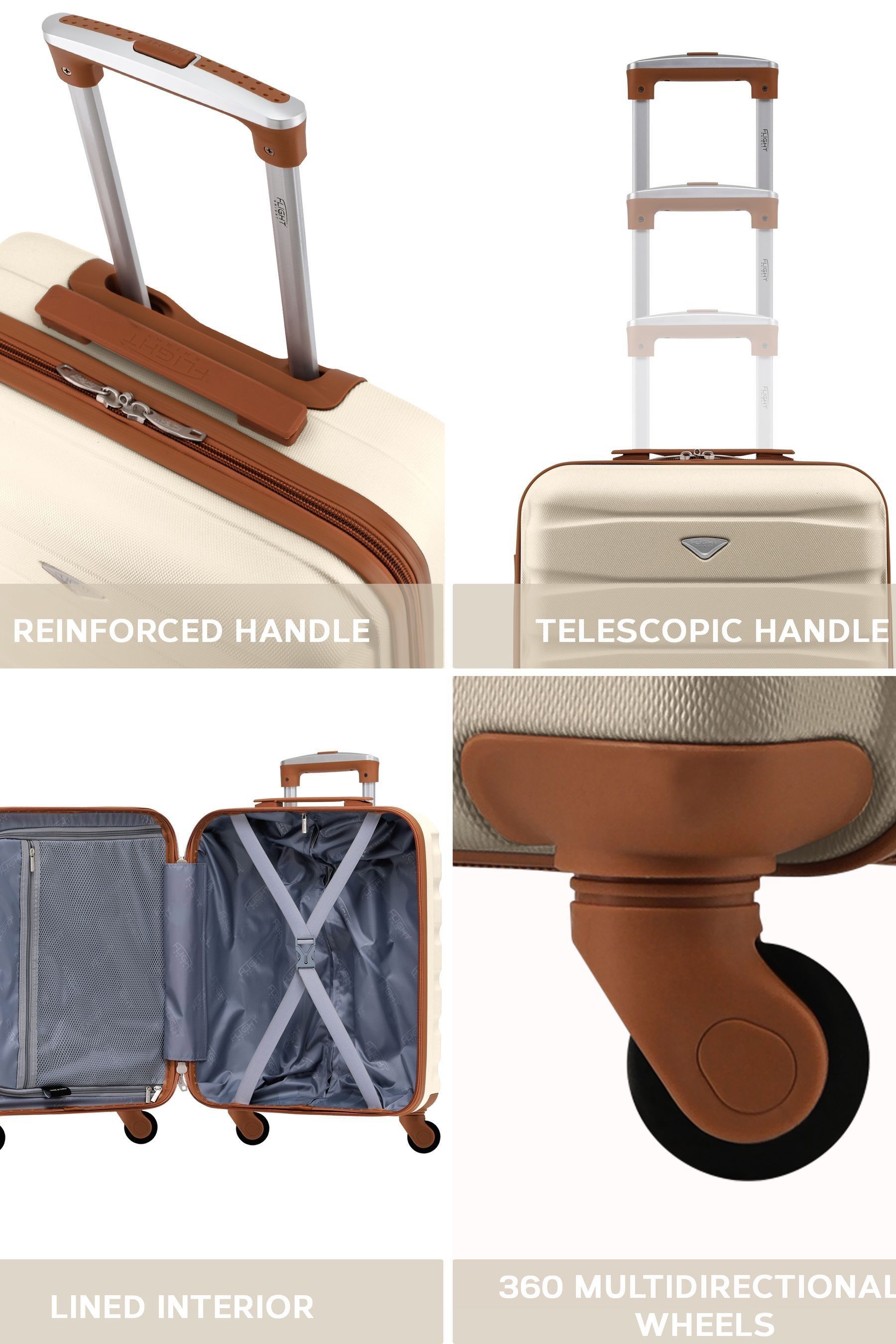 Buy Flight Knight 55x40x20cm Ryanair Priority 4 Wheel ABS Hard Case ...