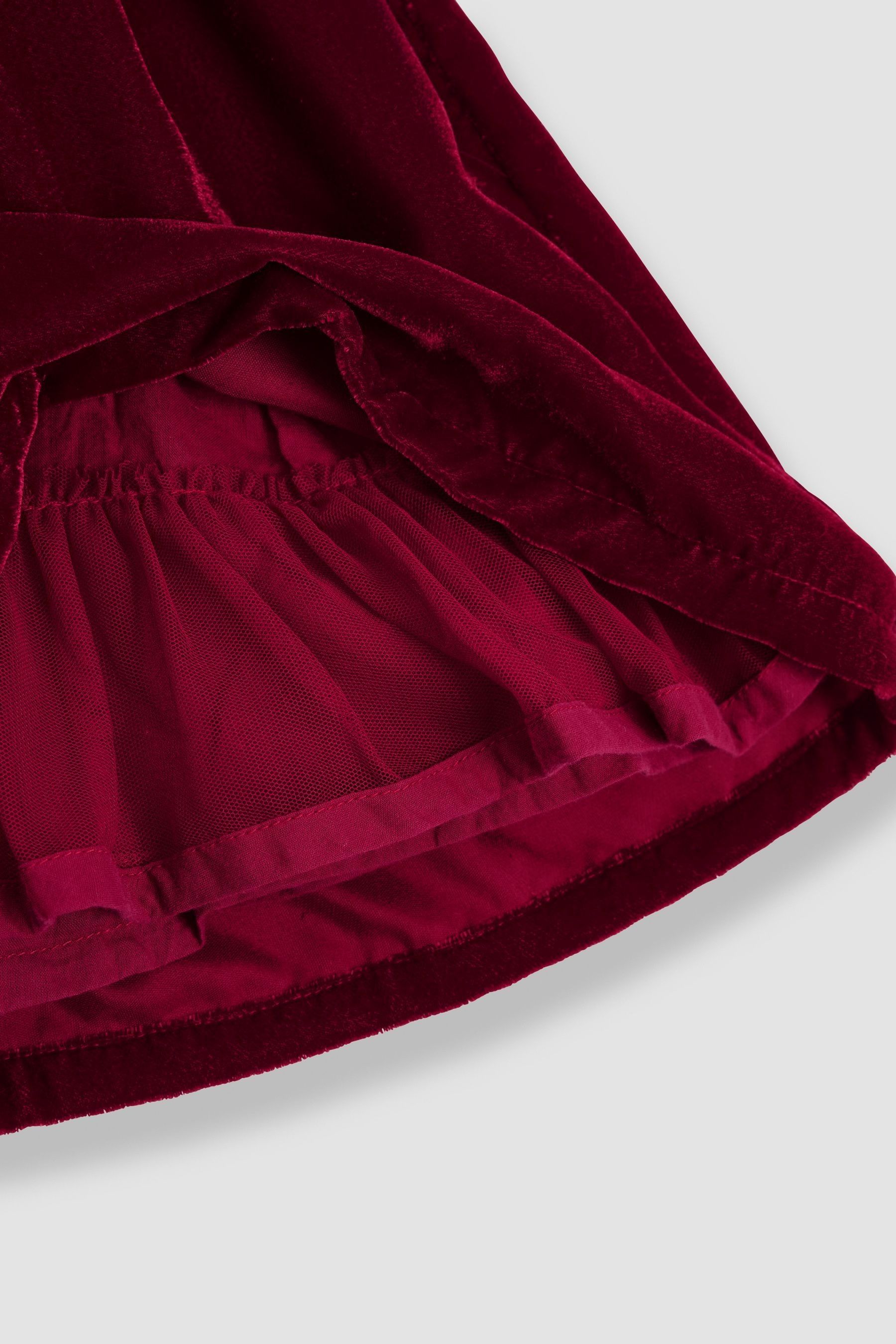 Buy JoJo Maman Bébé Red Smocked Velvet Party Dress from the Next UK ...