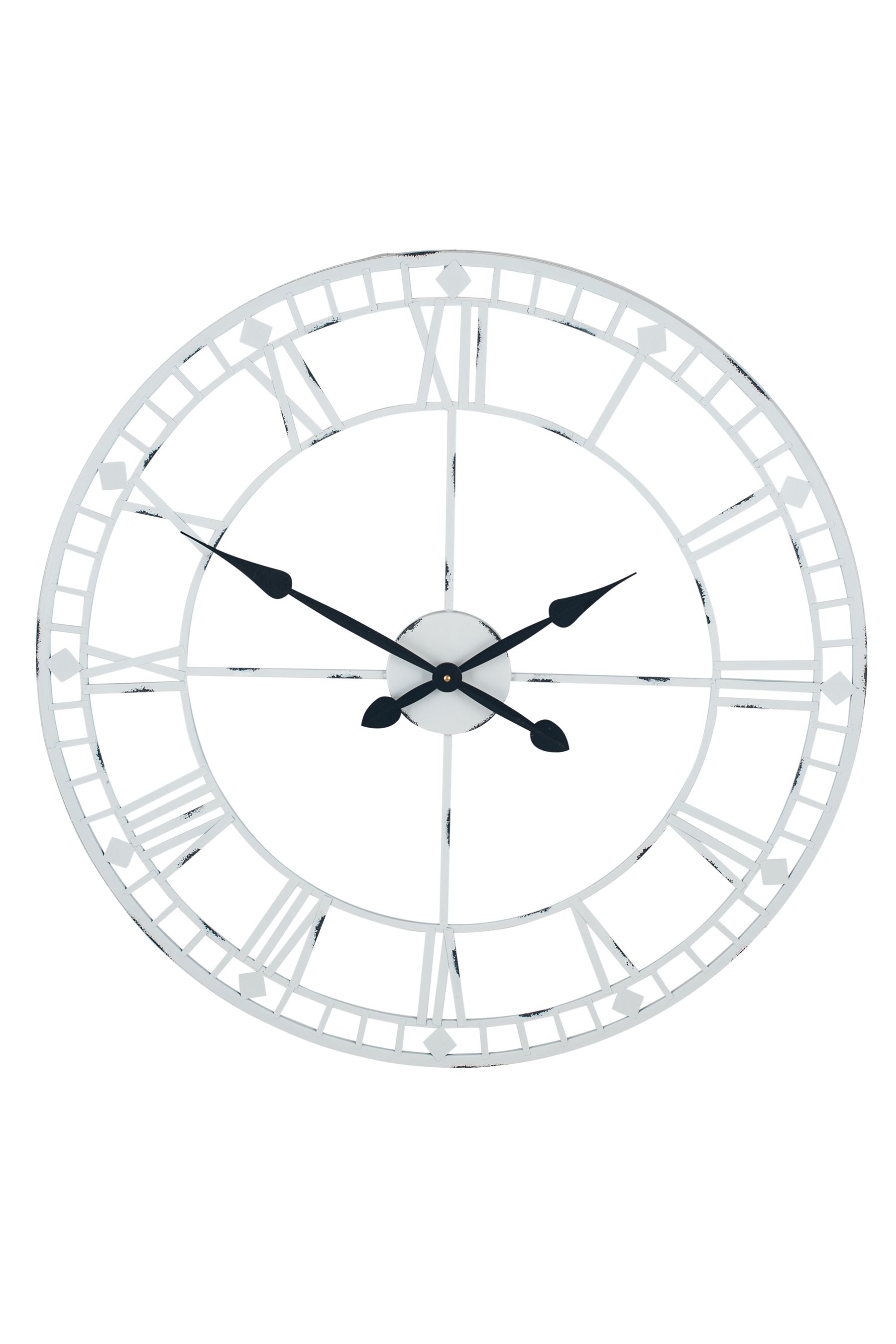 Buy Pacific Grey Soft Grey Metal Round Wall Clock from the Next UK ...