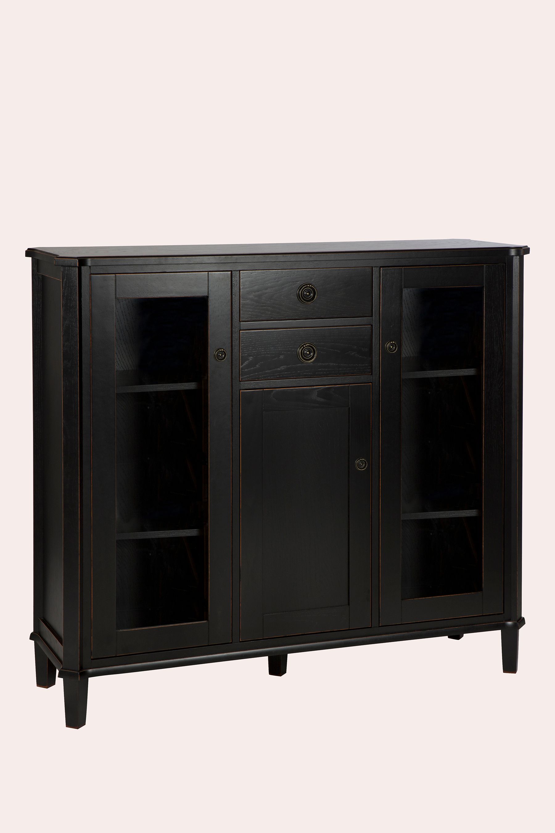 Buy Laura Ashley Black Henshaw 3 Door 2 Drawer Low Display Unit from ...
